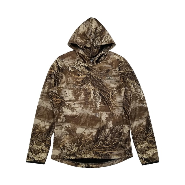 Realtree Men's Hunting Camo Pullover Tech Hoodie with Built-in Face ...