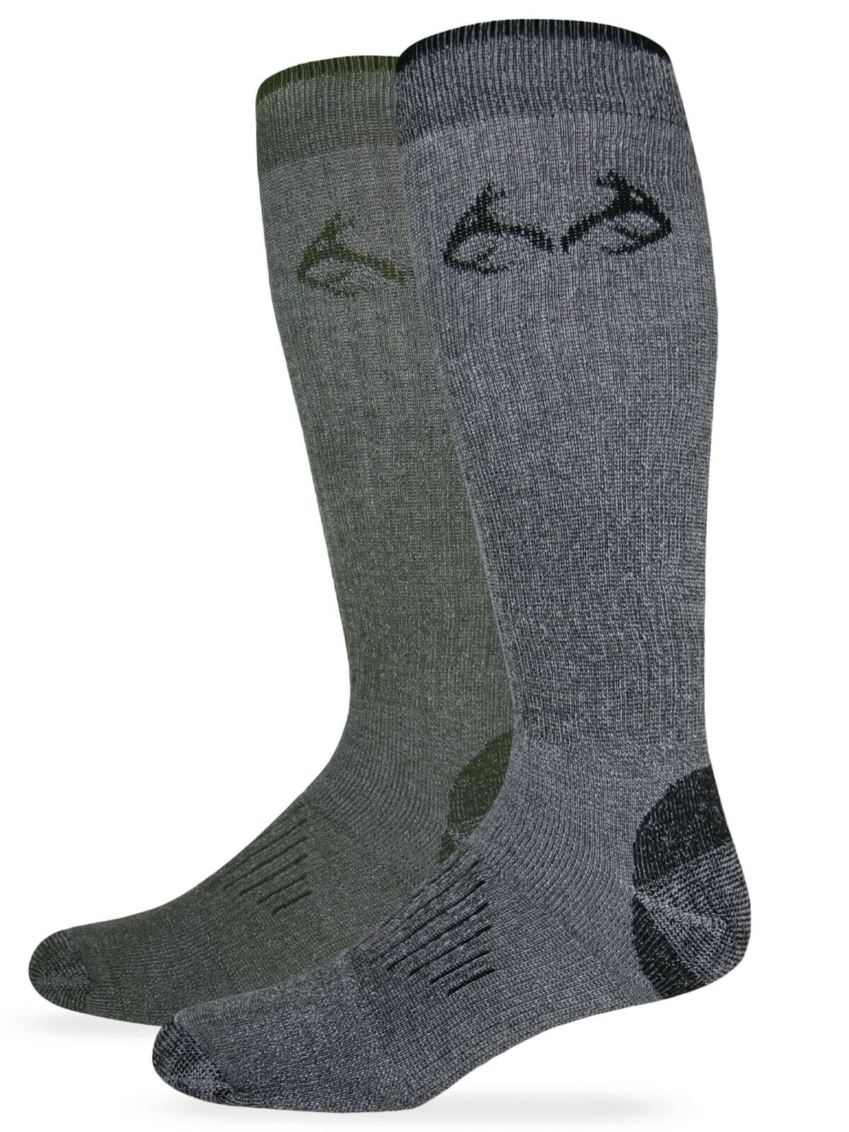 Realtree Men's Wool Hunting & Hiking Socks, Elimishield Outdoor Cushion ...