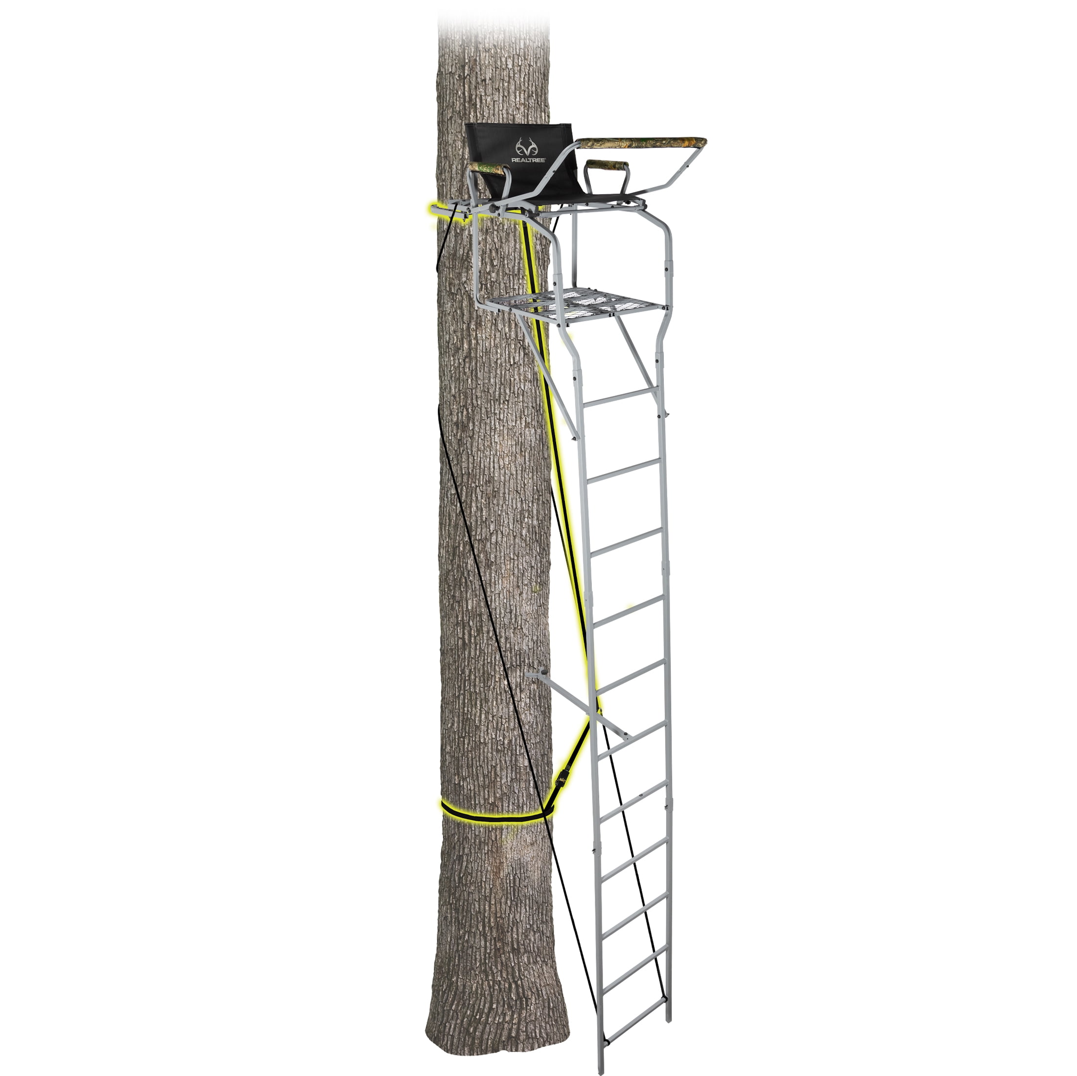 Realtree Dominator Deluxe 15' 1-Person Hunting Deer Ladder Tree Stand ...