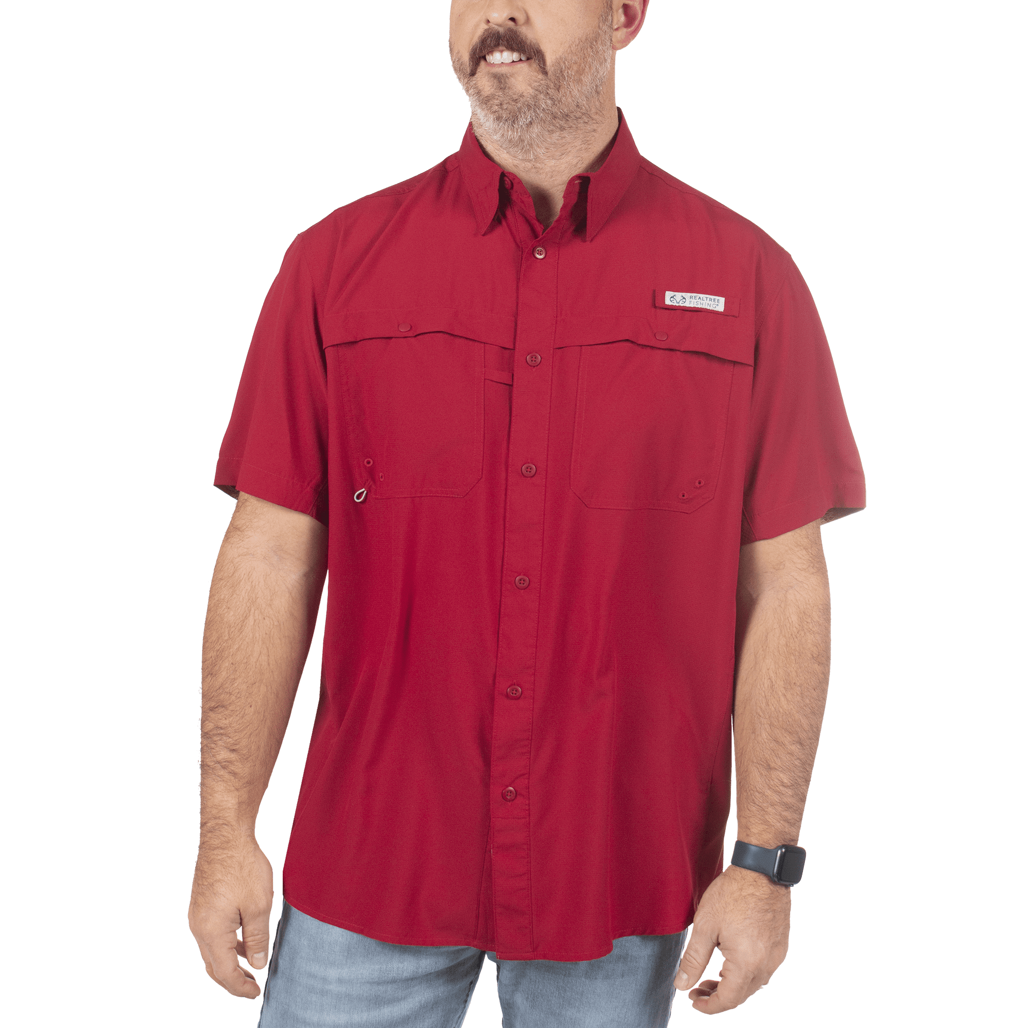Realtree Men's XL Short Sleeve Fishing Shirt UPF 40+ Vented Casual ...