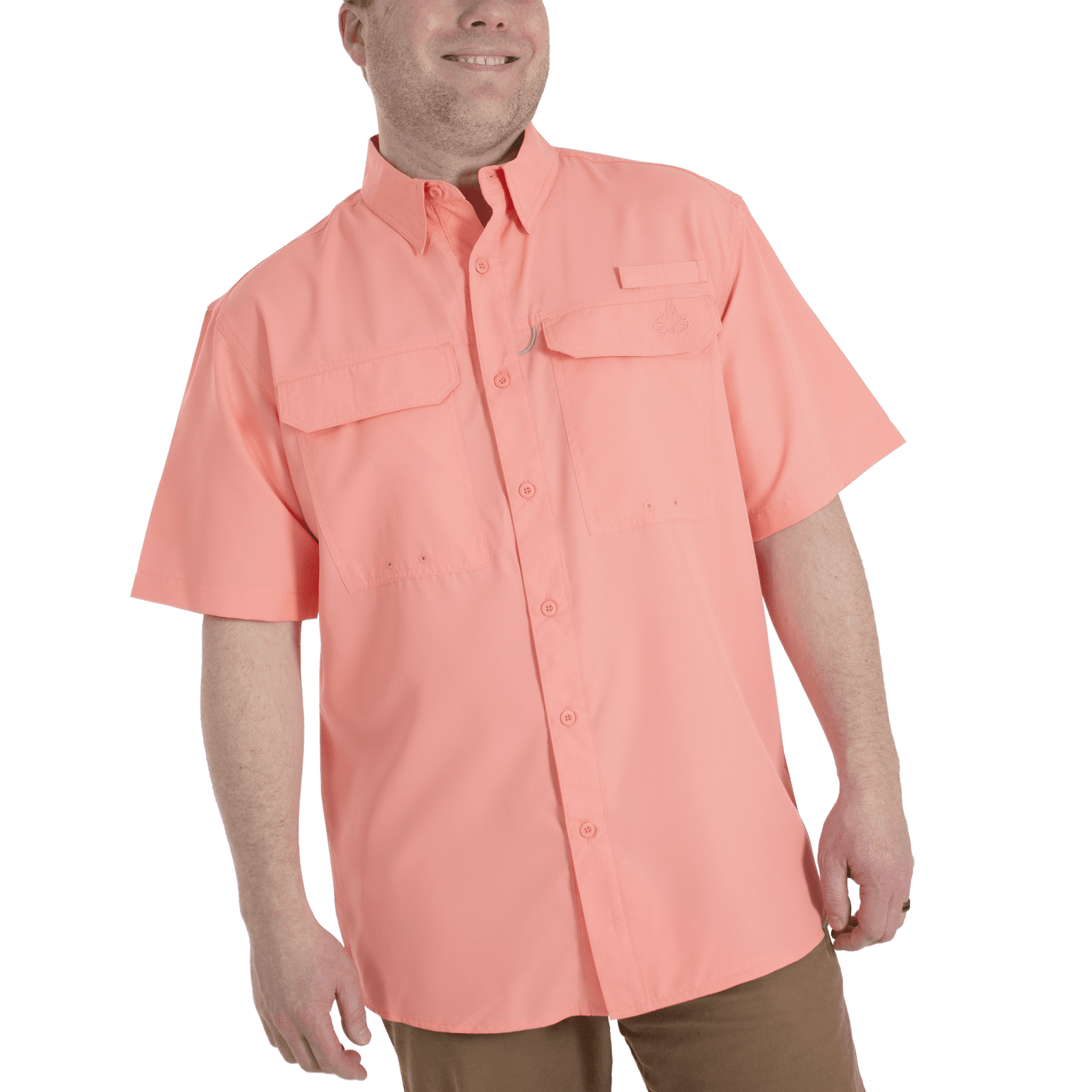 Realtree Men's Short Sleeve Fishing Guide Shirt Desert Flower XL UPF 40 ...