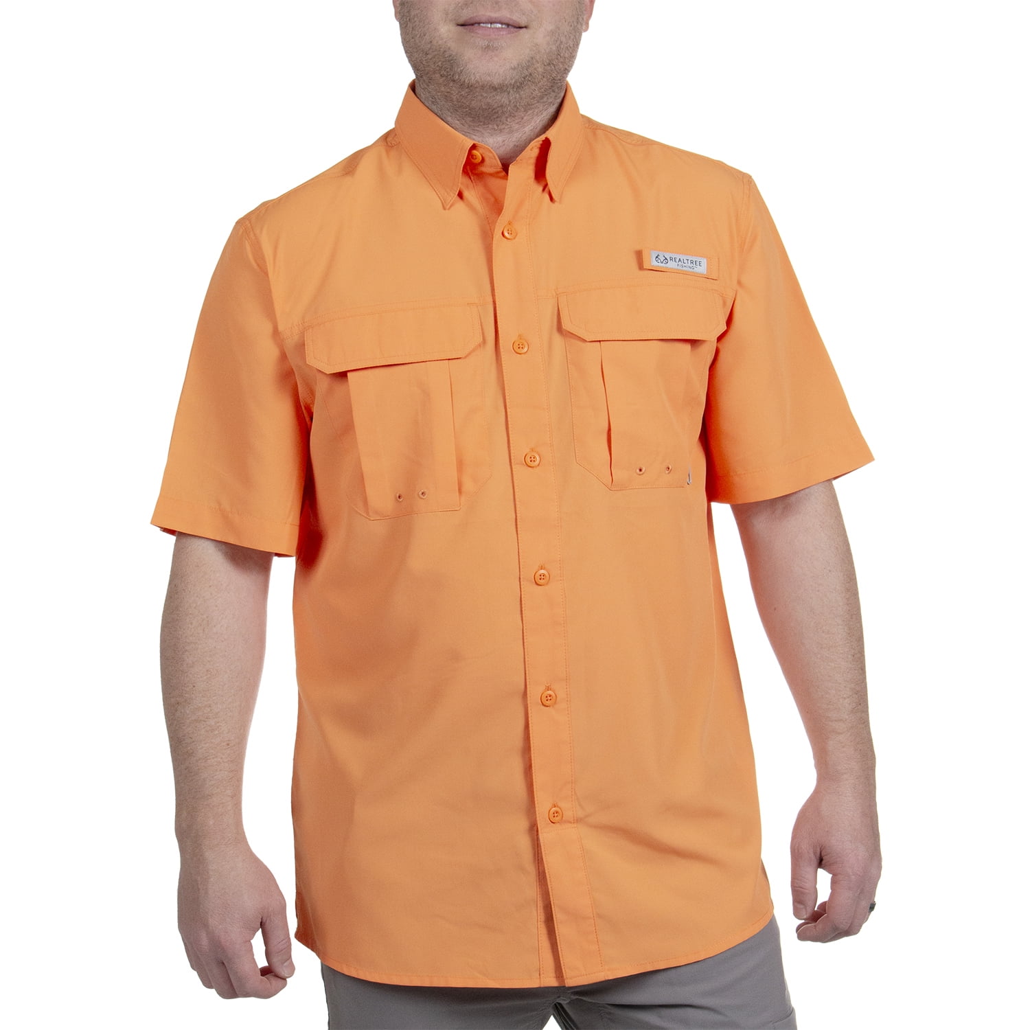 Realtree Short Sleeve Fishing Guide Shirt for Men, Bird of Paradise ...