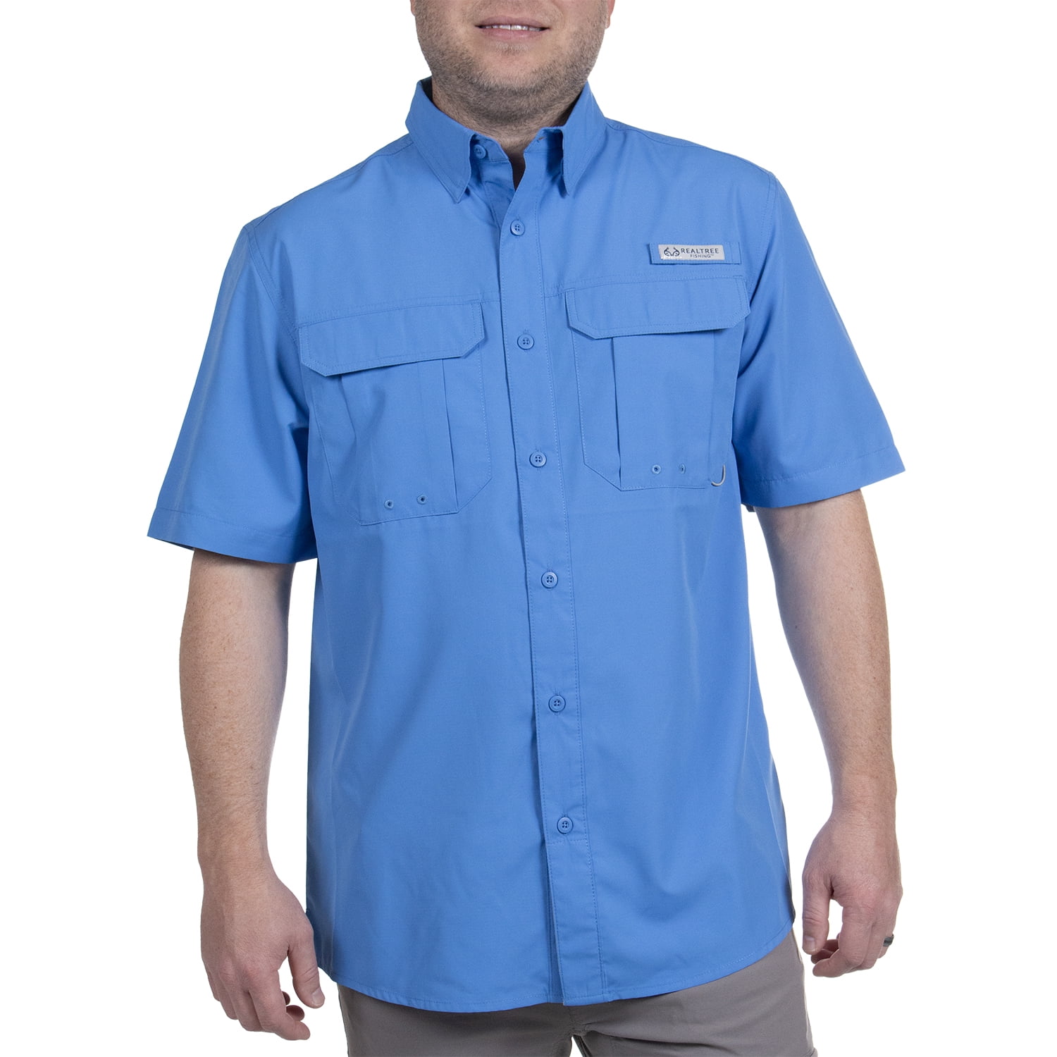 Realtree Short Sleeve Fishing Guide Shirt for Men, Regatta, Size Large ...
