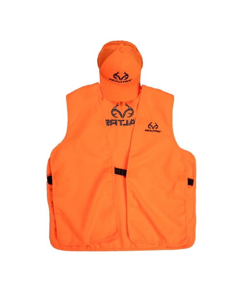 Realtree Unisex Blaze Orange Cap & Vest Combo - Walmart.com