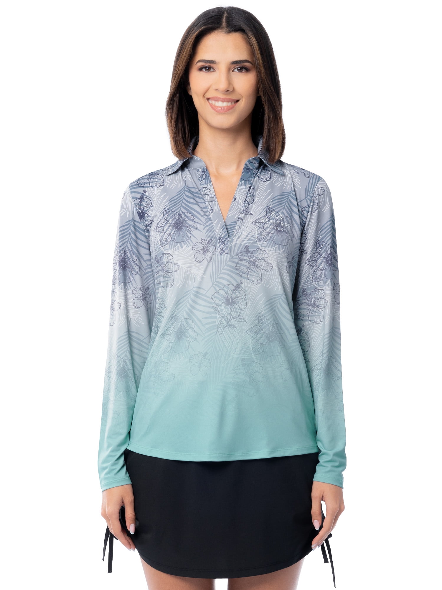 Realtree Womens Long Sleeve Tunic UPF30 Fishing Outdoor Shirt, Size S ...
