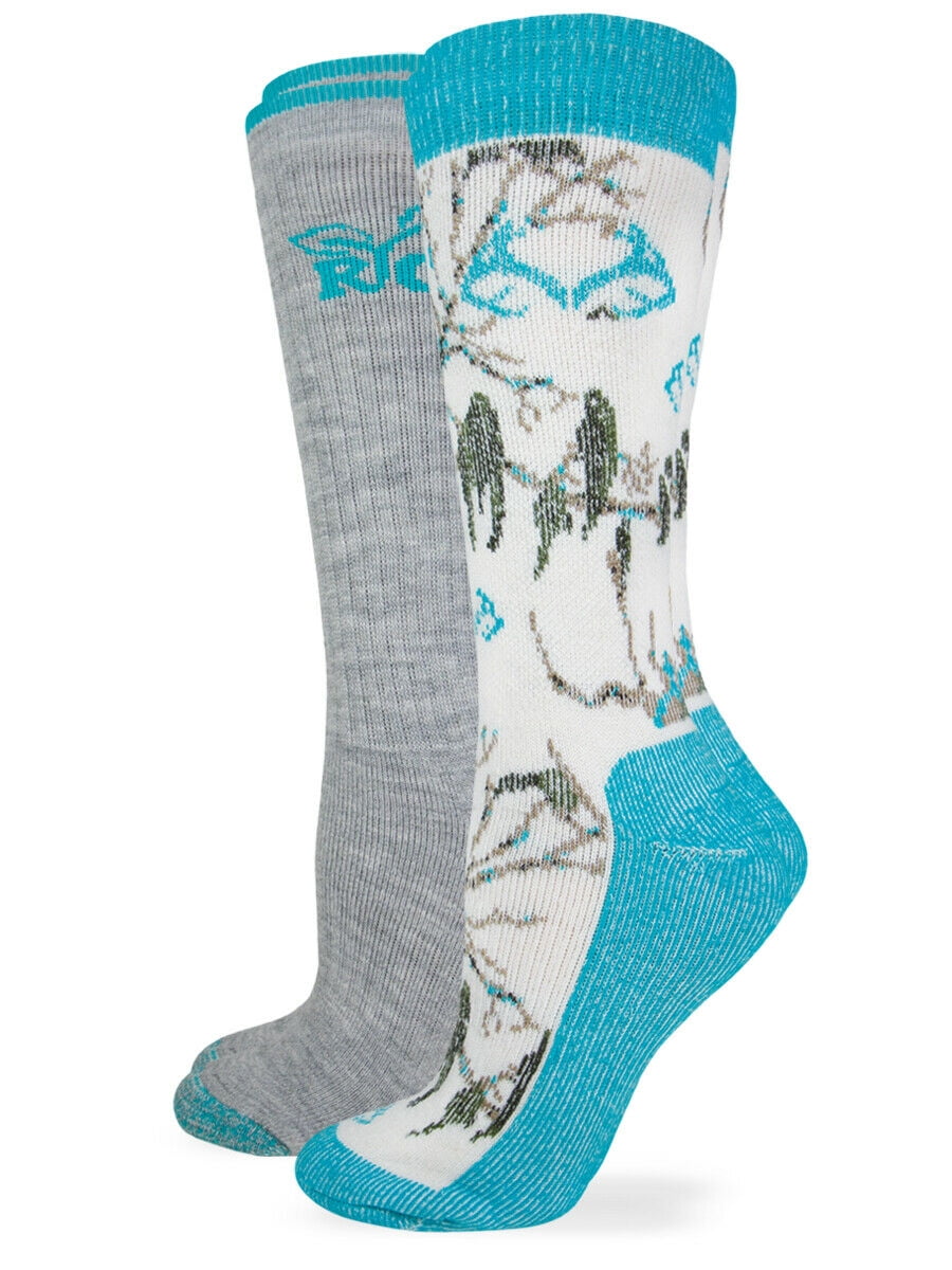 Realtree Womens Socks, Camo Merino Wool Outdoor Boot Socks, 2 Pairs ...