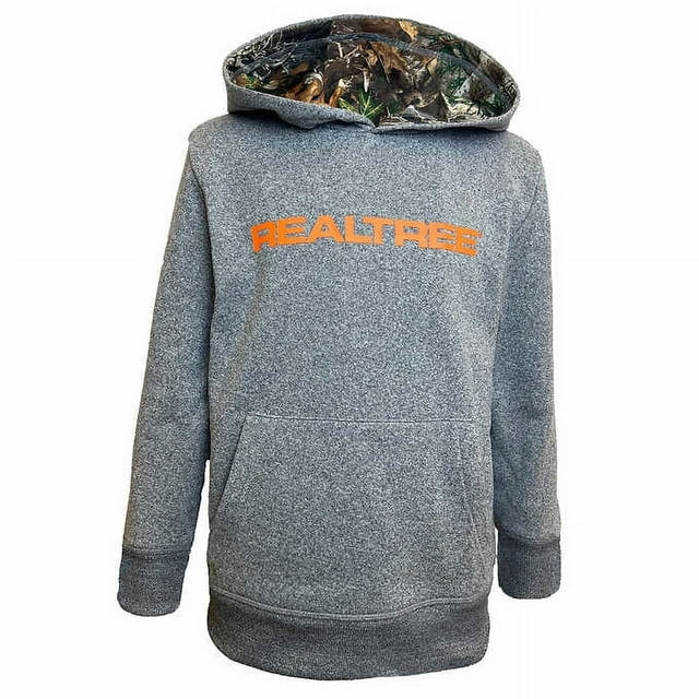 Realtree Youth Hoodie, Light Gray, Large (14/16) - Walmart.com