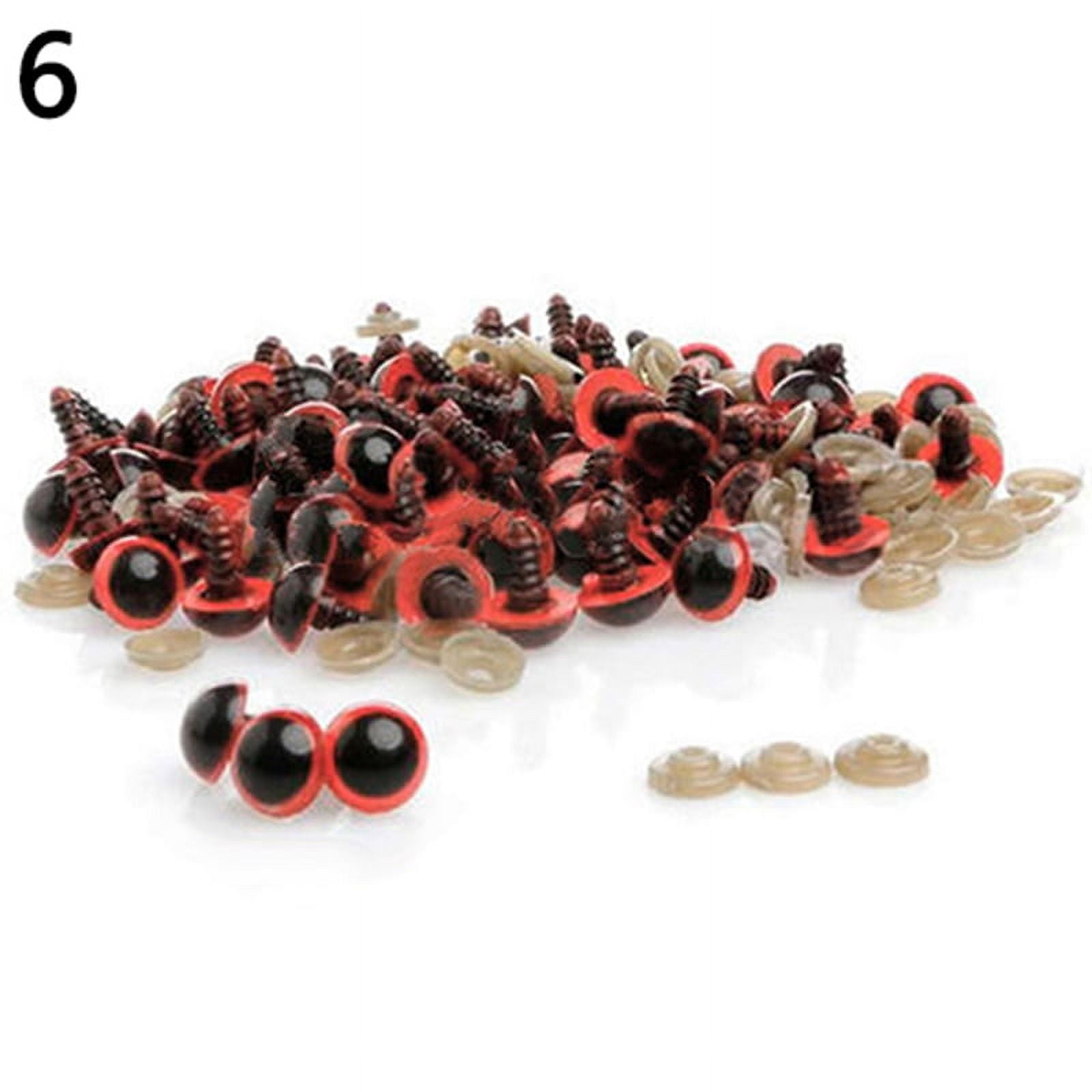 Realyc 100 Pcs 8-20mm Plastic Safety Eyes for Teddy Bear Doll Animal ...