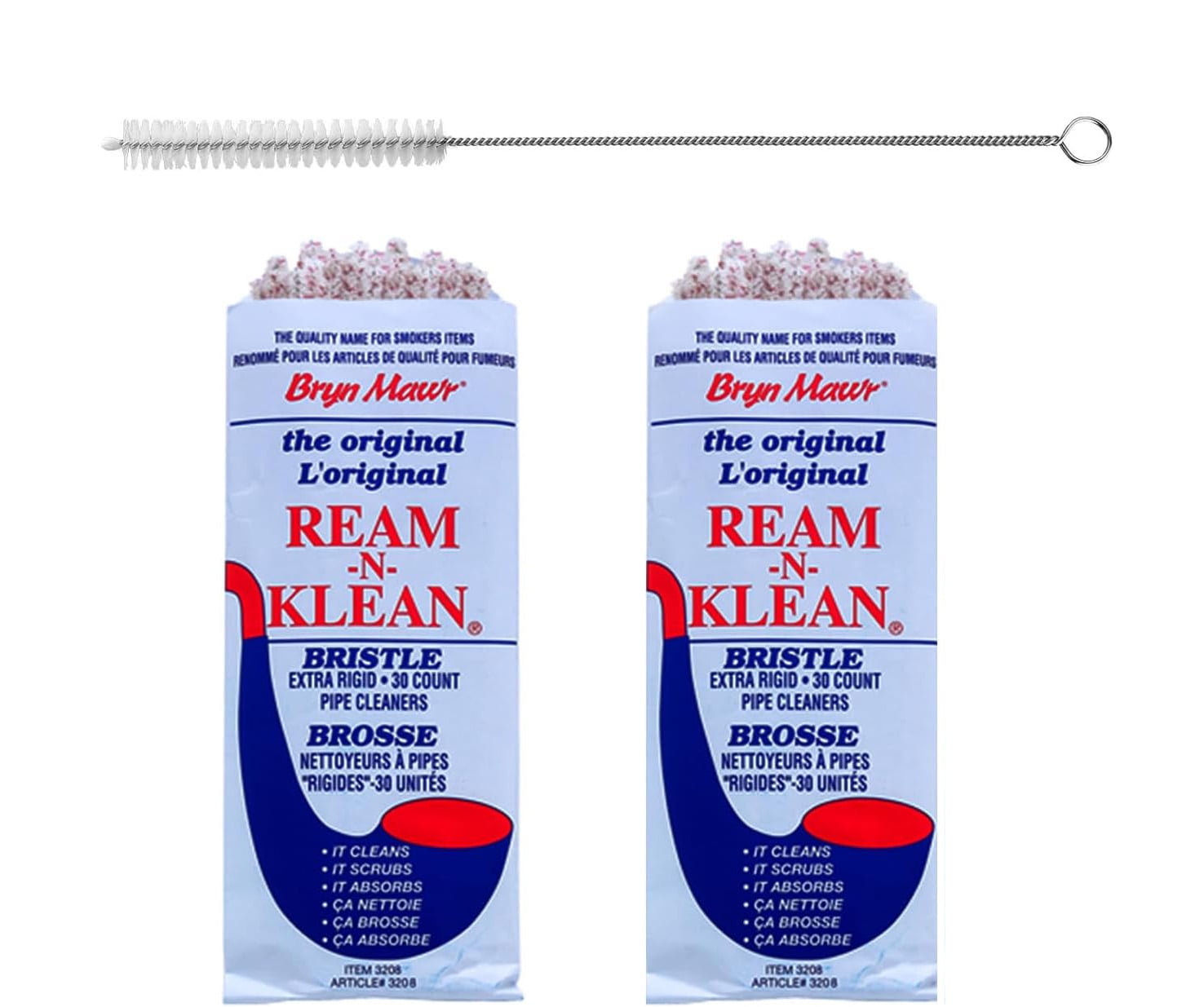 Ream -N- Klean Extra Rigid Bristle Pipe Cleaner 30 Count 2-Pack ...