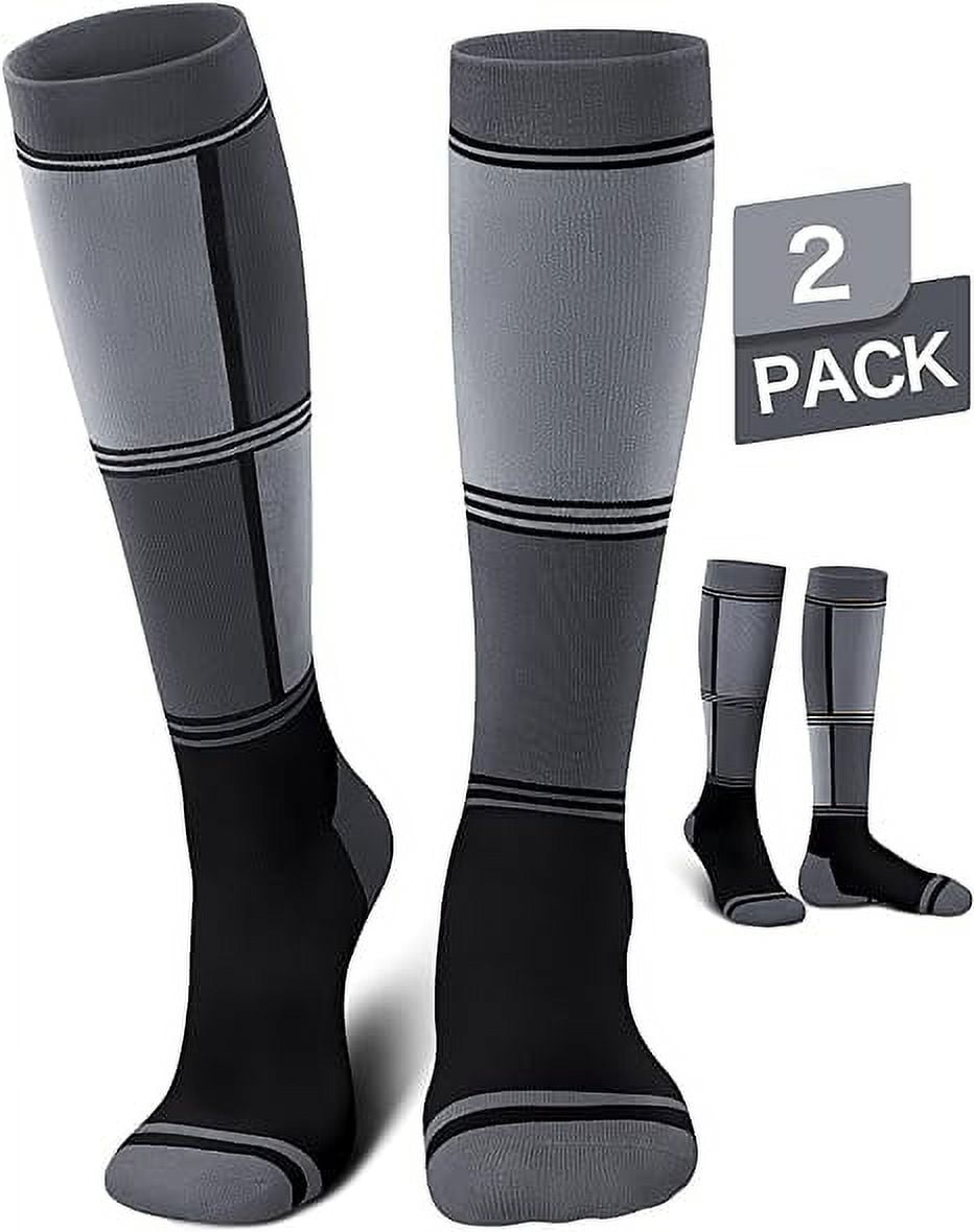 Reamphy Ski Socks for Women Men 2 Pairs- Warm Thermal Over-the-Calf ...