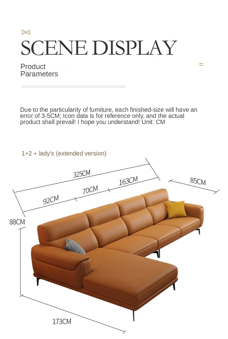 Reap North Leather Sofa Top Layer Nappa Leather Italian Minimalist Sofa ...