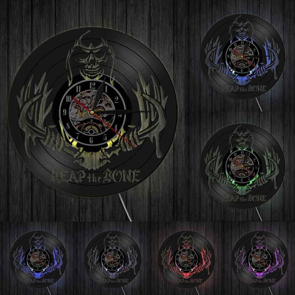 Reap The Bone Grim Reaper Horror Skeleton Wall Art Spooky Wall Clock ...