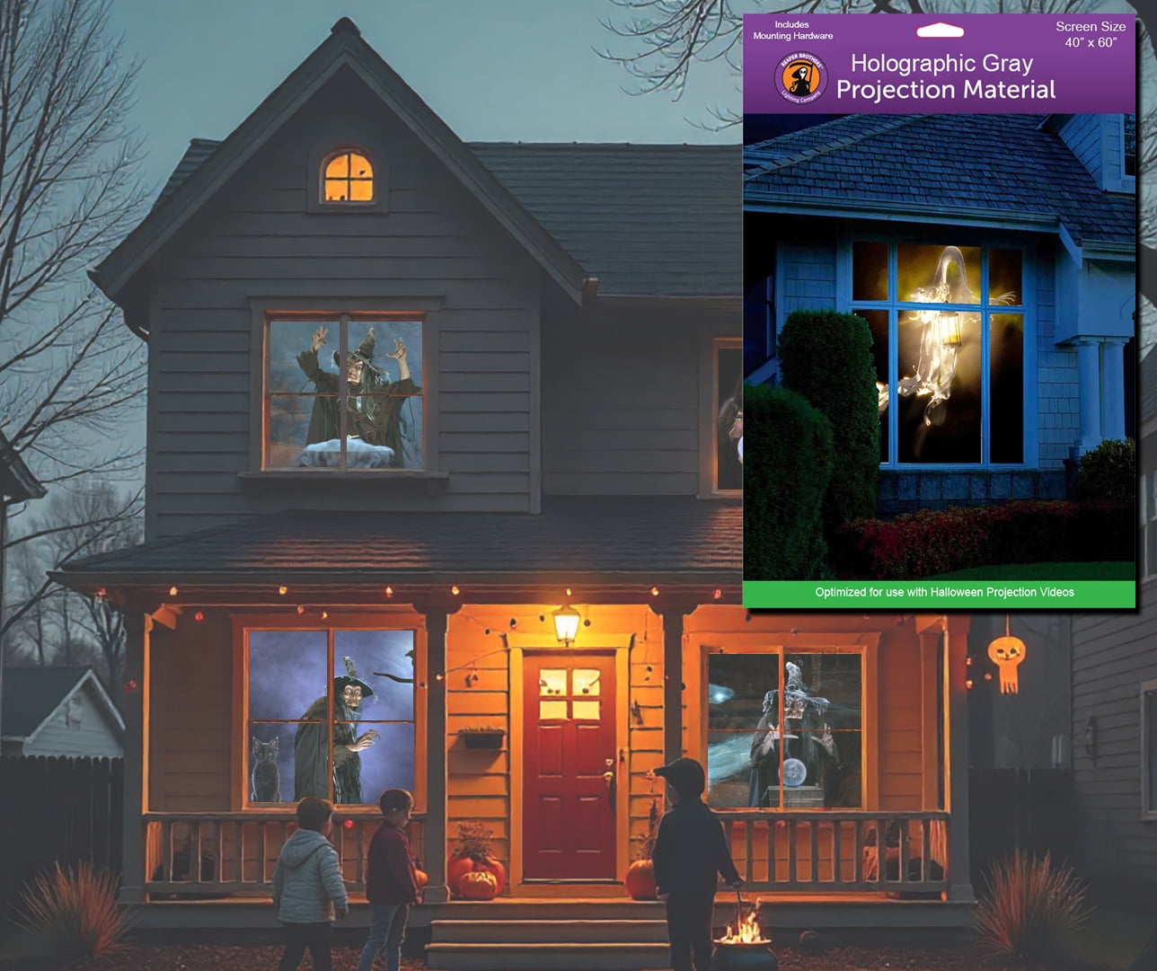 Reaper Brothers 40" X 60" Window Holographic Gray High Resolution Rear ...