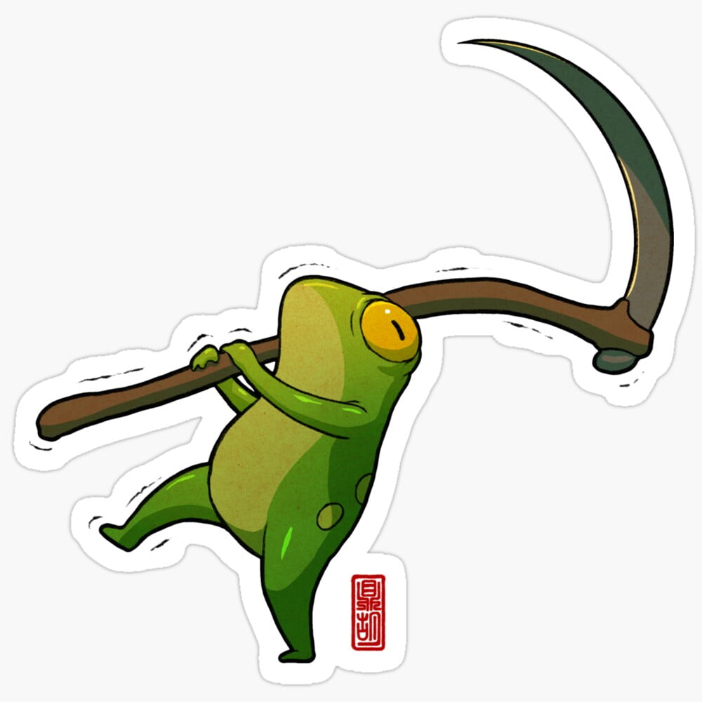 Reaper Frog Art Stickerphone Decal Water Bottle Stickers, Vinyl ...