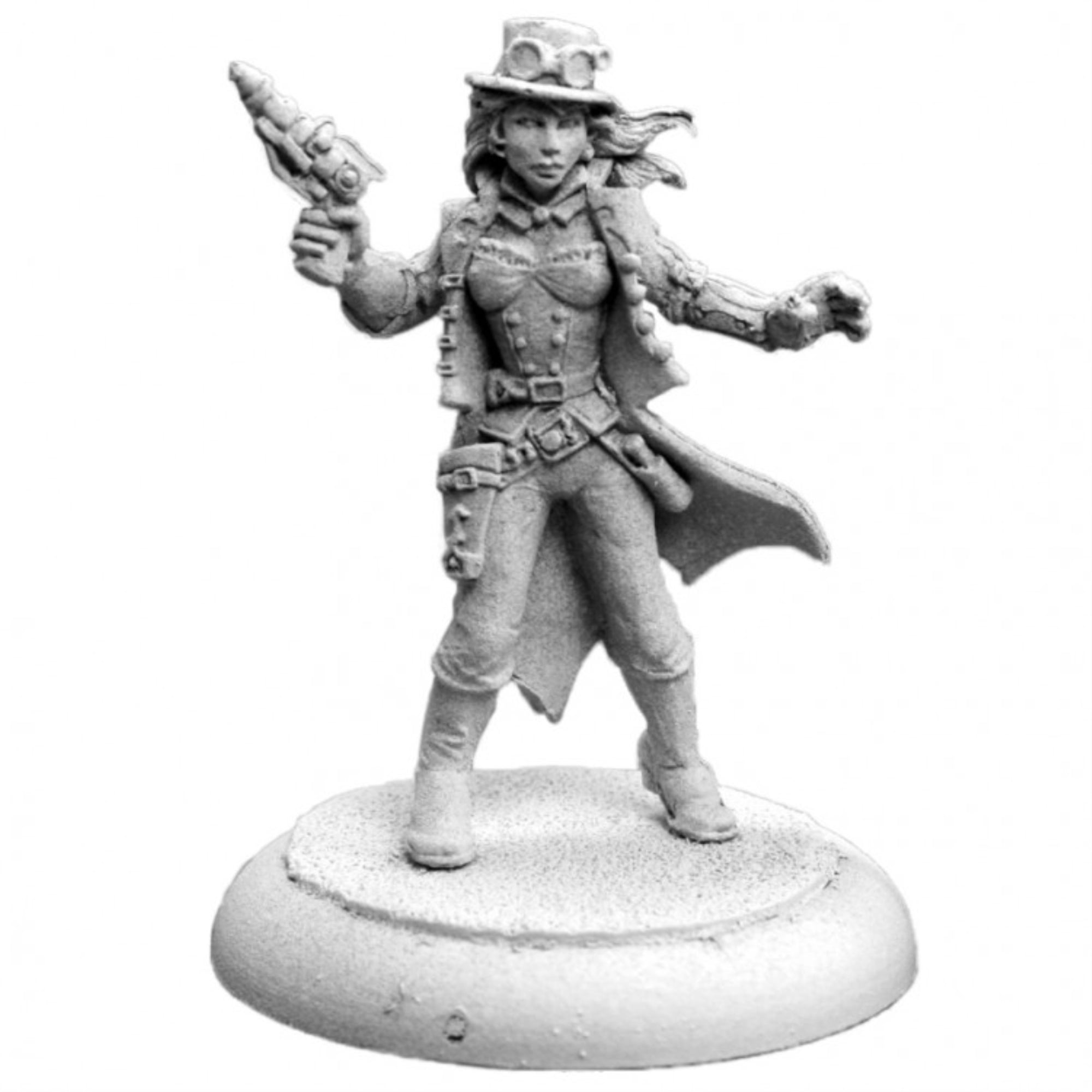Reaper Miniatures Belle, Steam Punk Heroine #50280 Chronoscope RPG Mini ...