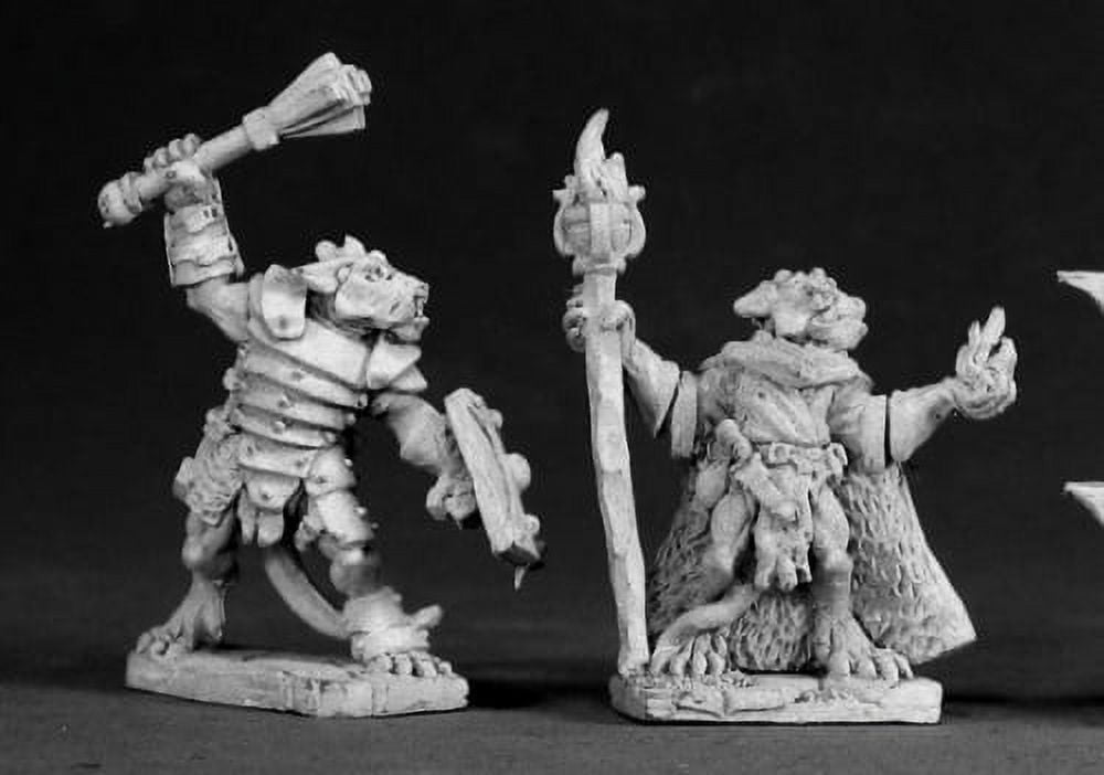 Reaper Miniatures Kobold Leader and Sorcerer #03024 Dark Heaven ...