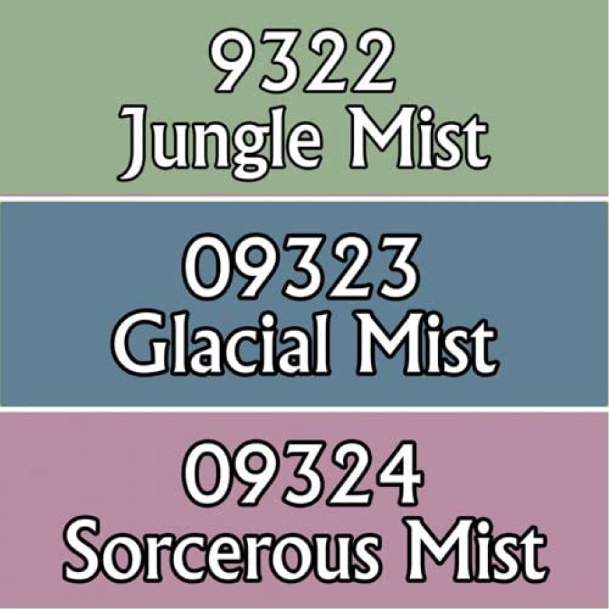Reaper Miniatures REM09812 MSP Core Colors Paint, Misty Colors Triad ...