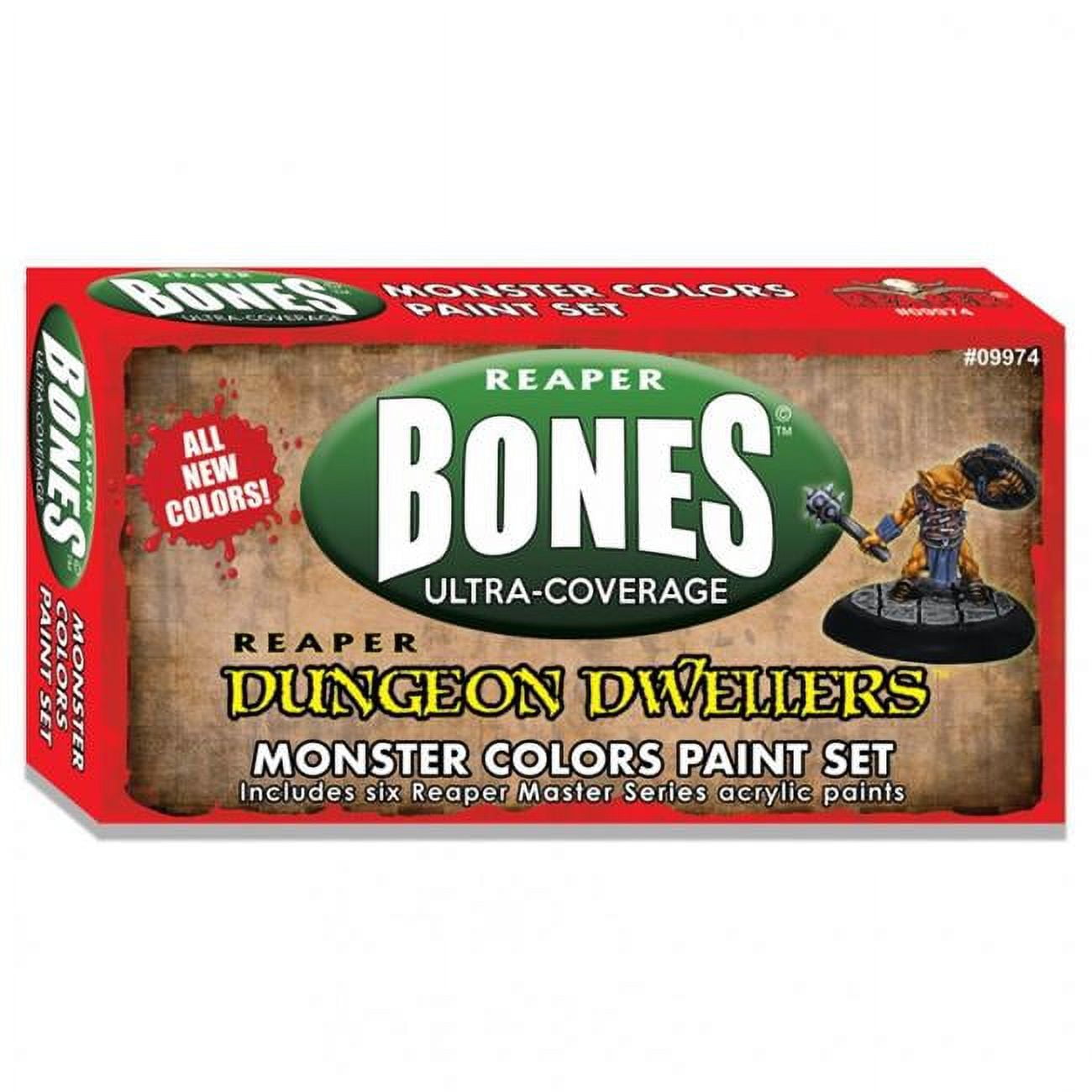 Reaper Miniatures Dungeon Dwellers Paint Set - Monster Colors New ...