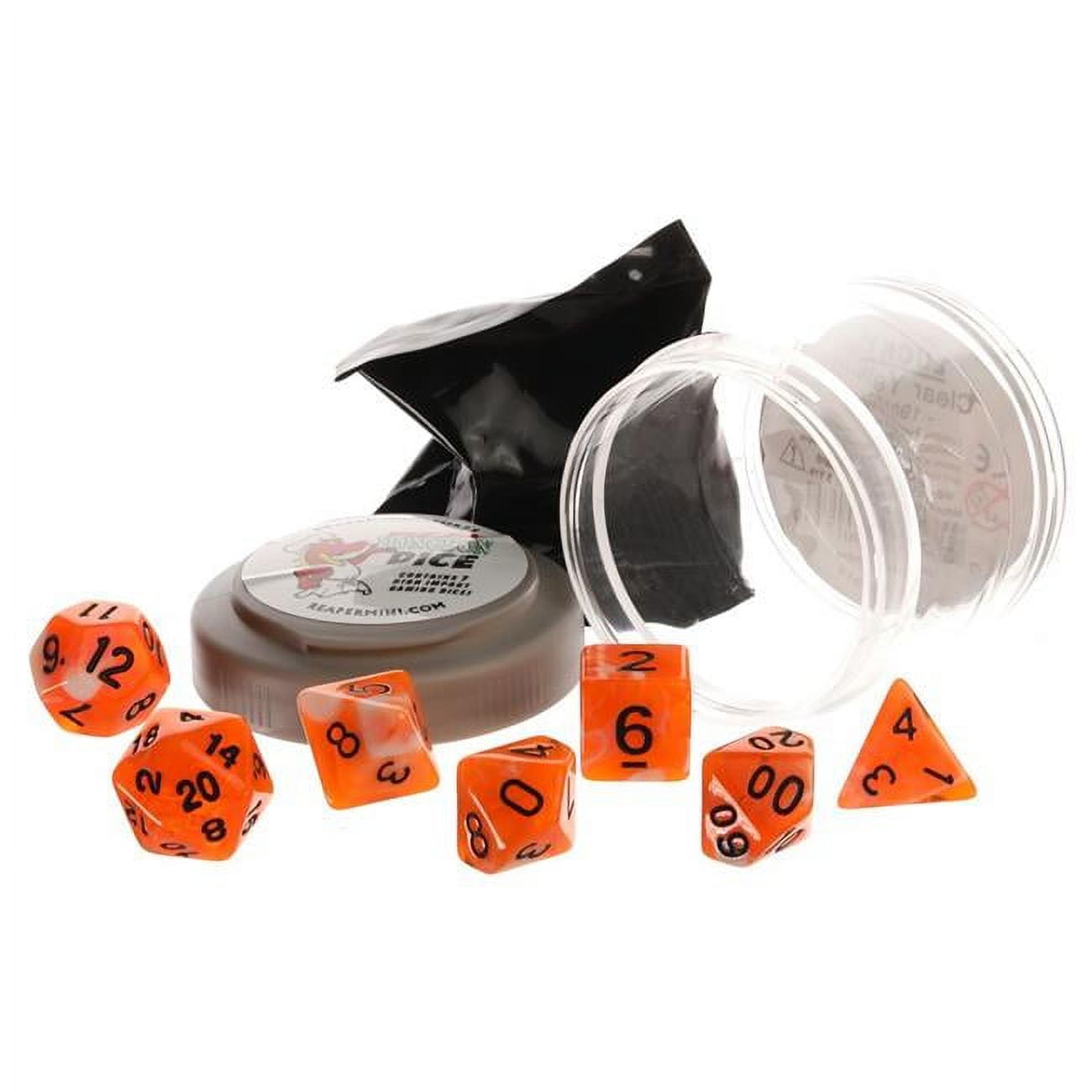 Reaper Miniatures REM19068 Pizza Dungeon Dual Dice, Orange & White ...