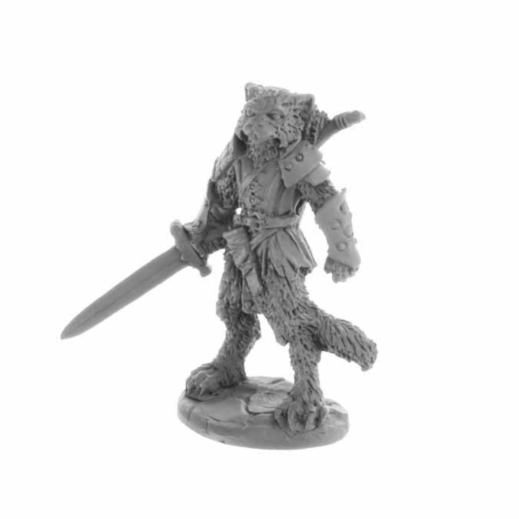 Reaper Catfolk Fighter Mal Miniature Figure 25mm Heroic Scale Bones USA ...