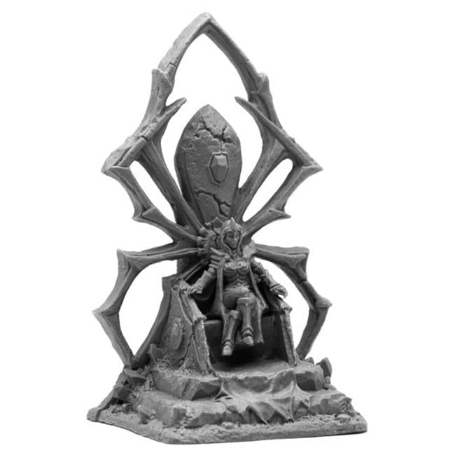 Reaper Miniatures Dark Elf Queen on Throne #44090 Bones Black Unpainted ...