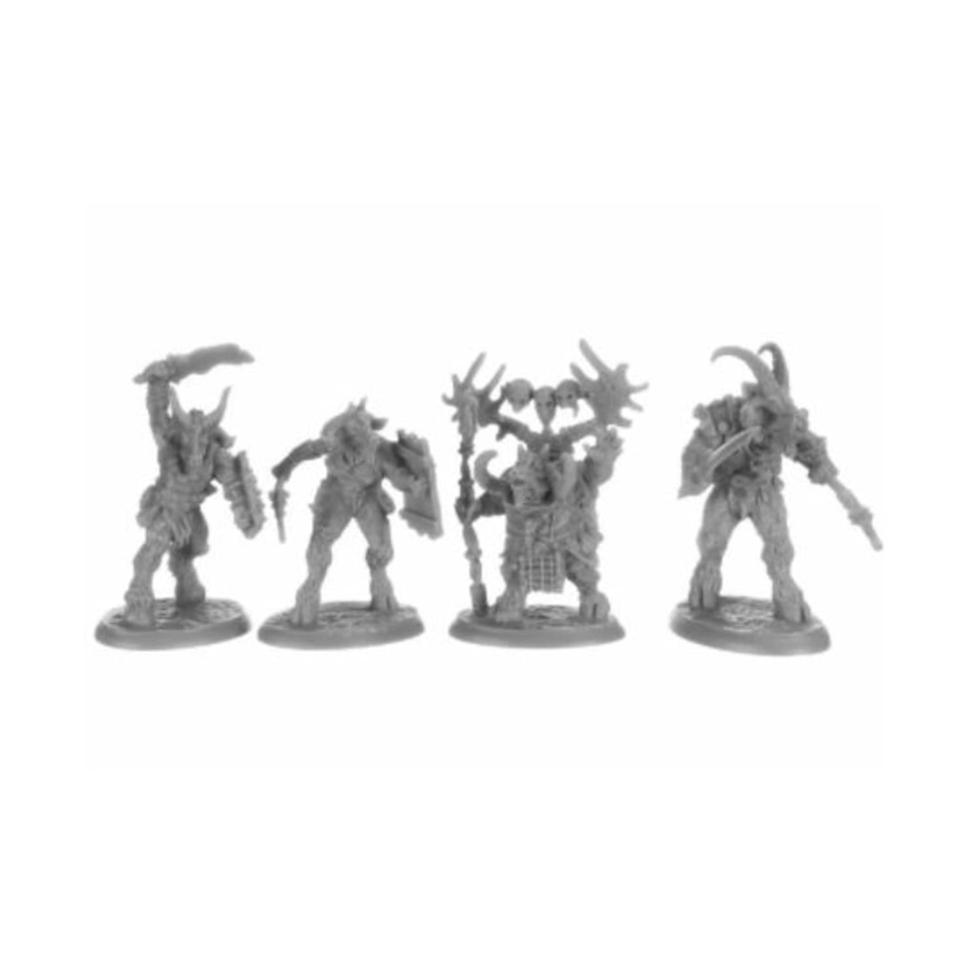 Beastmen Miniature 25mm Heroic Scale Figure Bones Black Reaper ...