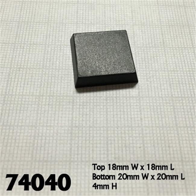 Reaper Miniatures REM74040 20mm Square Plastic Flat Top Base - Pack of ...