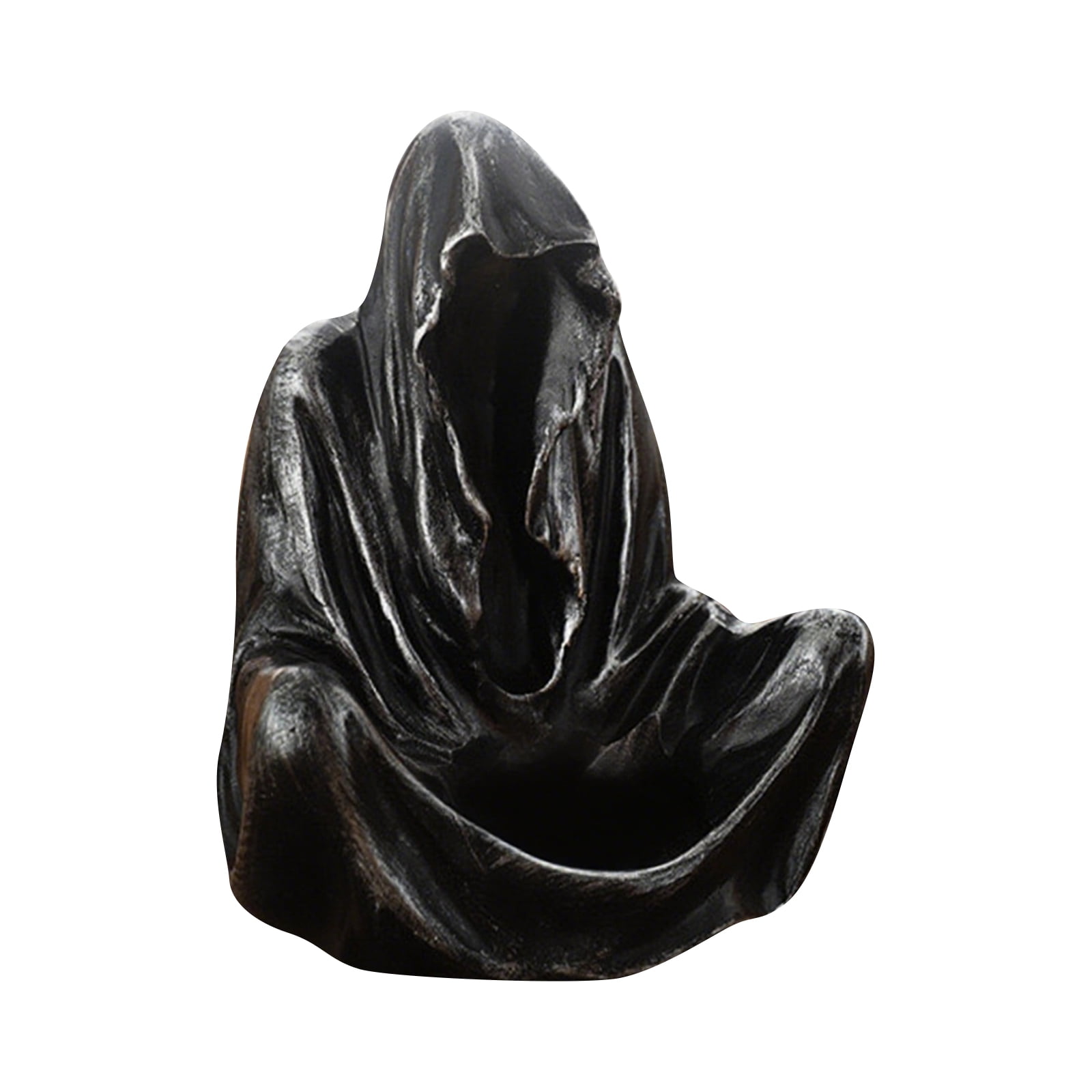 Reaper Sitting Statue, Creeper Sitting Statue - Ghost Witch Resin ...
