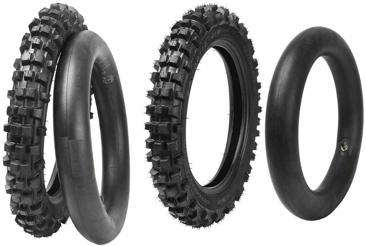 Rear 80/100-12 3.00-12 Front 60/100-14 2.50-14 Tire and Inner Tube for ...
