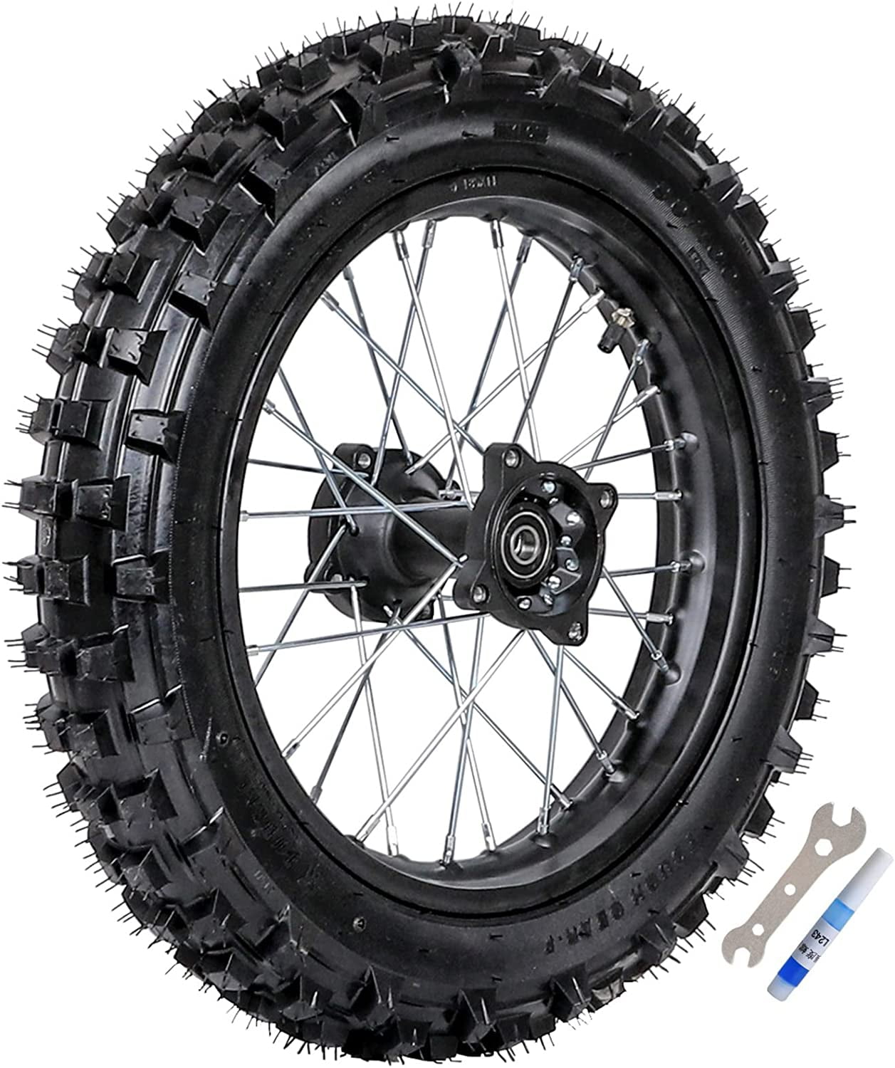 Rear 90/100-14 Tire Disc Brake Wheel Rim With 15mm Bearing Assembly For ...