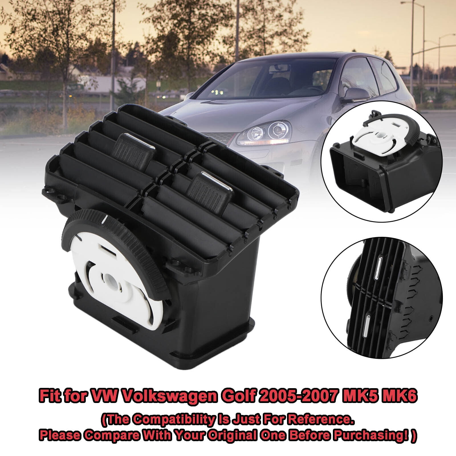 Rear Air A/C Outlet Vent Assembly 1KD819203 For VW Golf GTI MK5 MK6 ...