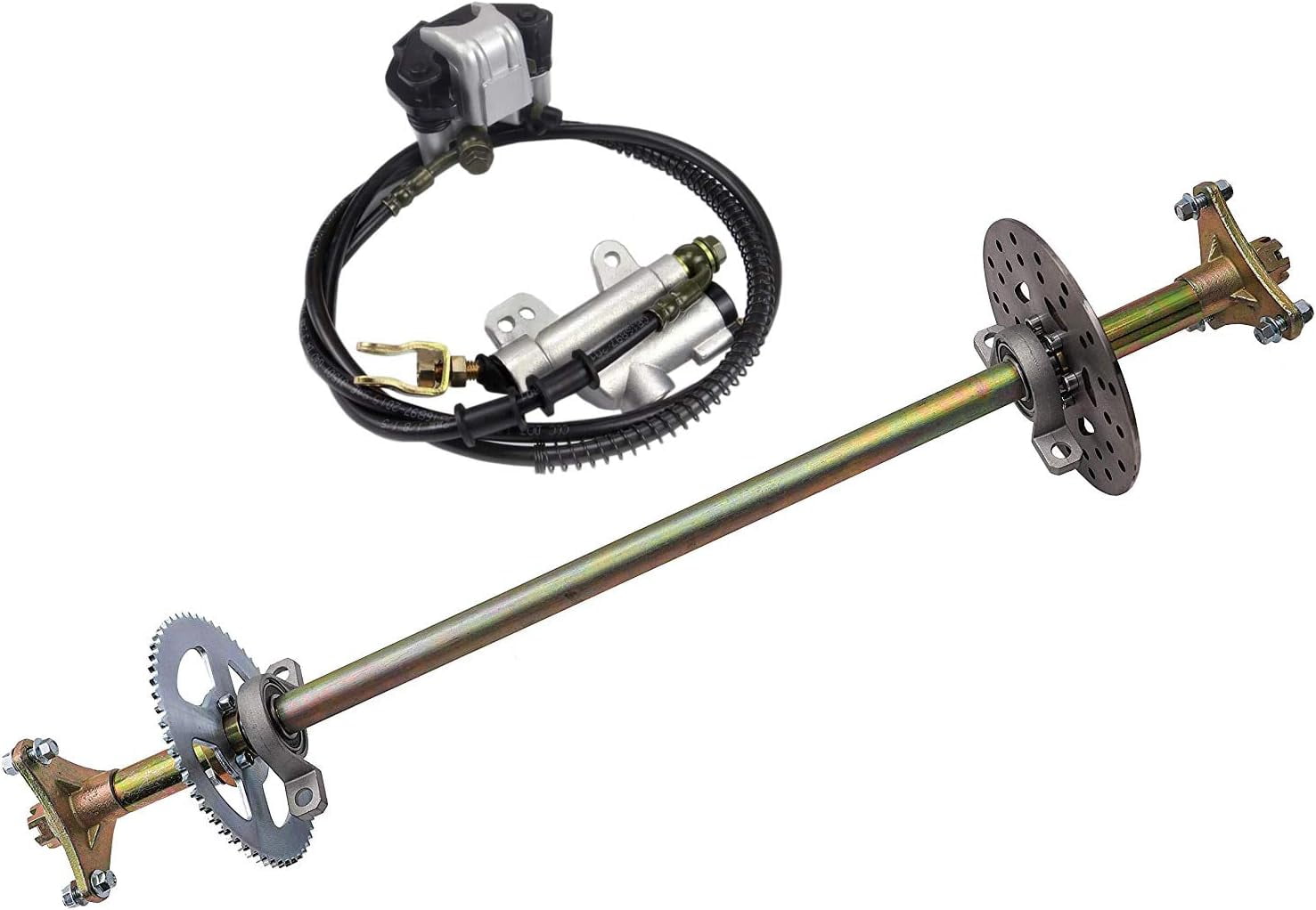 Rear Axle Shaft Complete Wheel Hub Kit & Brake Master Cylinder Caliper ...