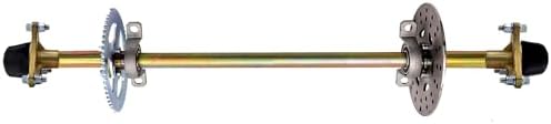 Rear Axle Shaft Kit with T8F Sprocket Brake Disc Pillow Block Assembly ...