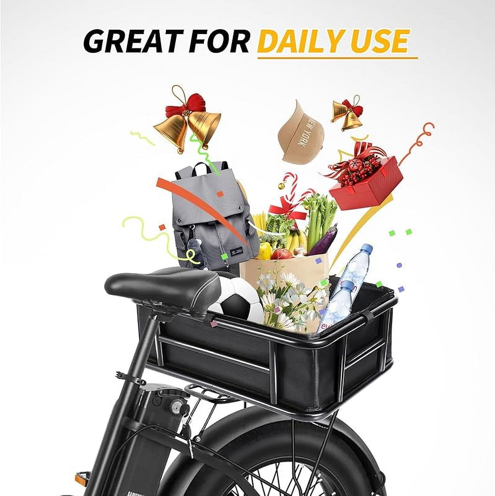 Rear Bike Basket with Premium Features - Ideal for Bikes and E - Bikes ...