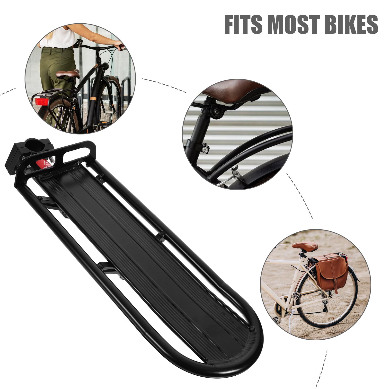 Rear Rack Retractable Aluminum Alloy Luggage Cargo Carrier Adjustable ...