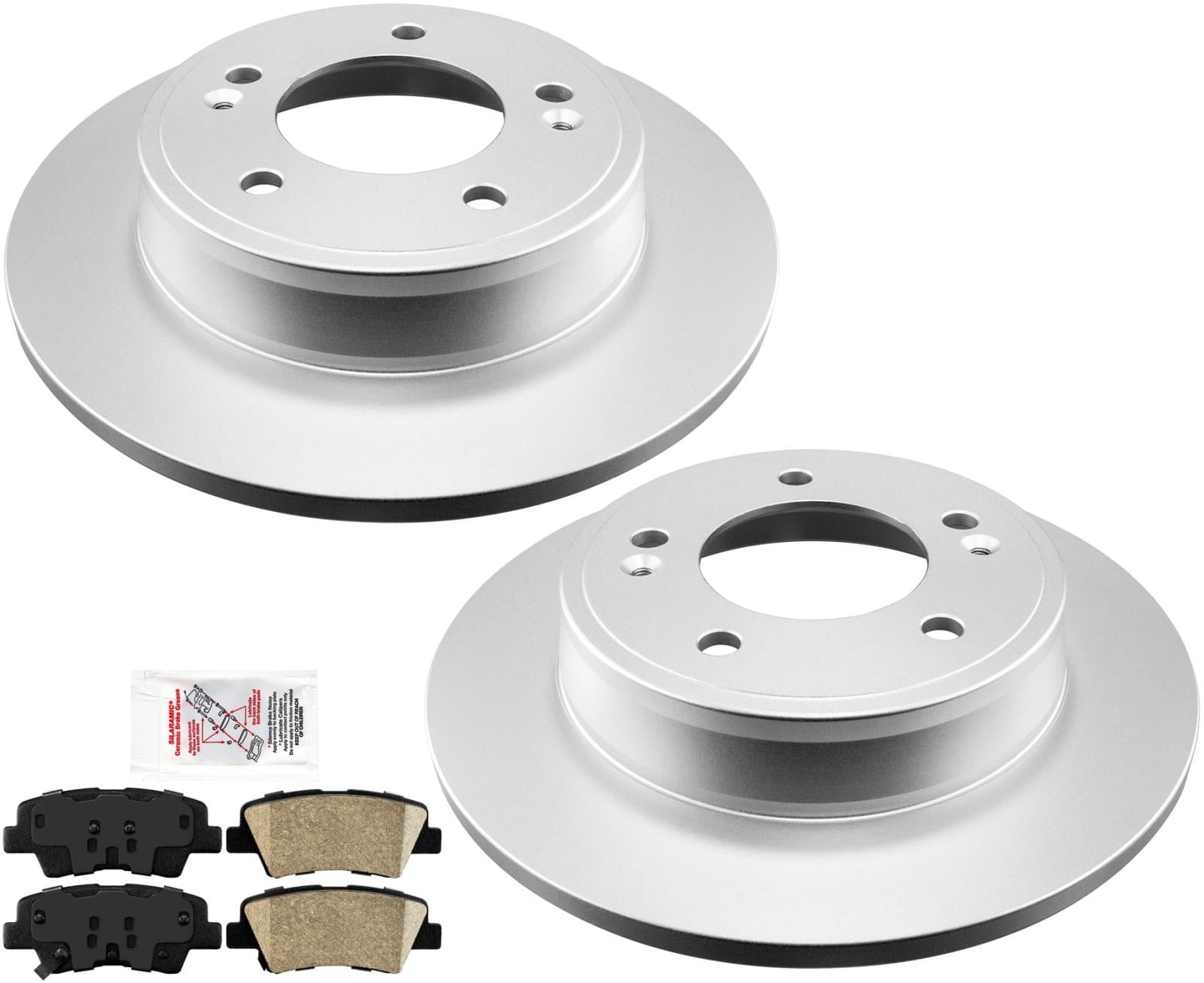 Rear Brake Disc Rotors Ceramic Pads For 2011-16 Hyundai Elantra & 12-16 ...