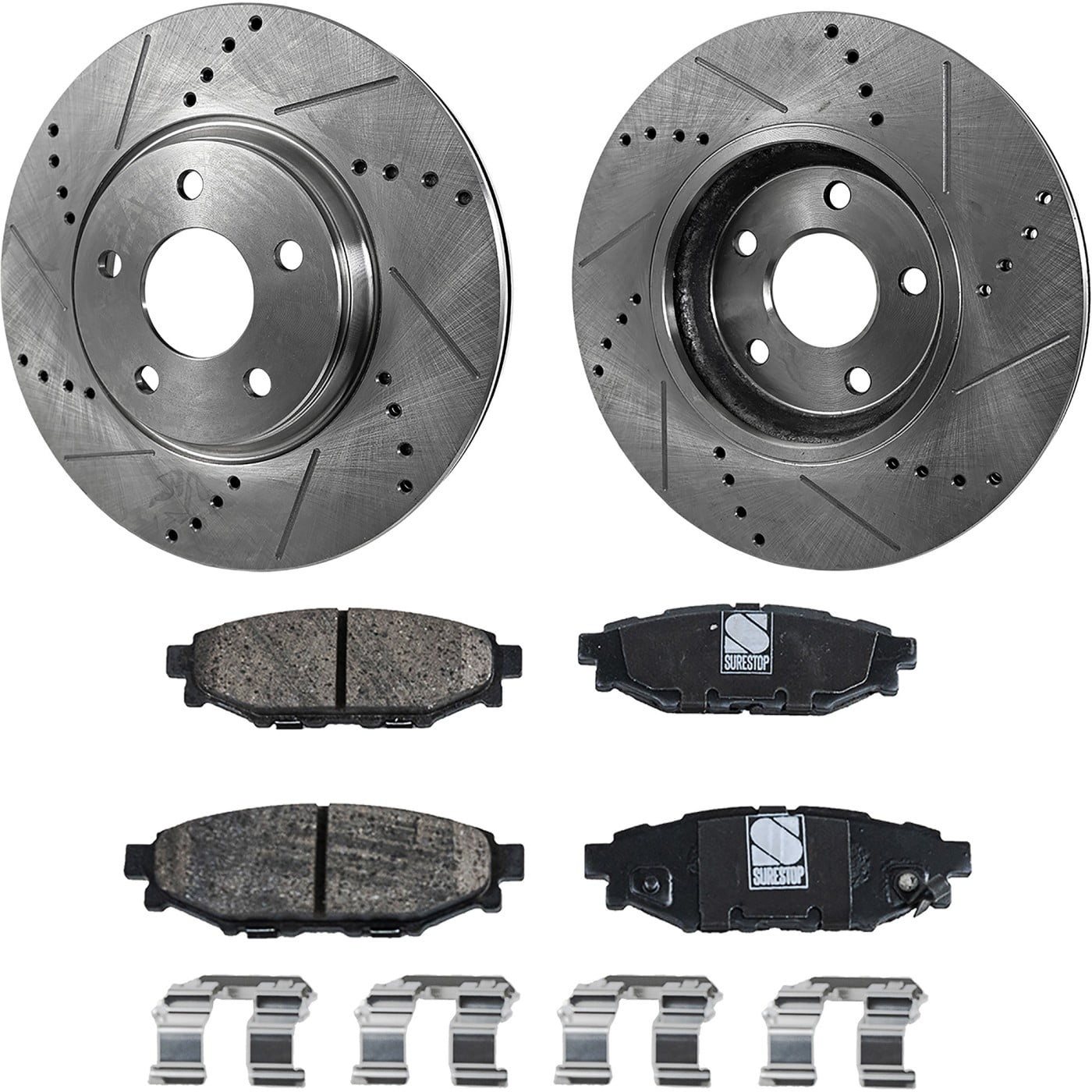Rear Brake Disc and Pad Kit for Subaru for Impreza for Forester for XV ...