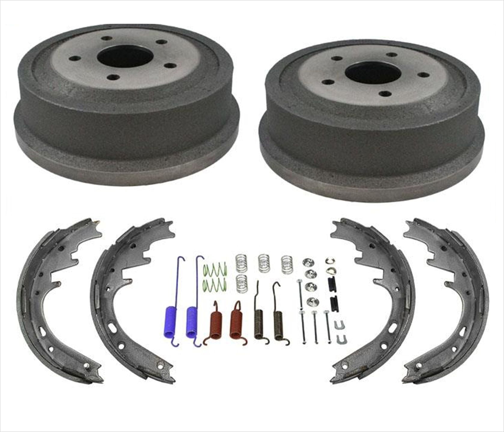 Rear Brake Drums & Brake Shoes + Springs 4PC Kit 2000-2001 Fits Dodge ...