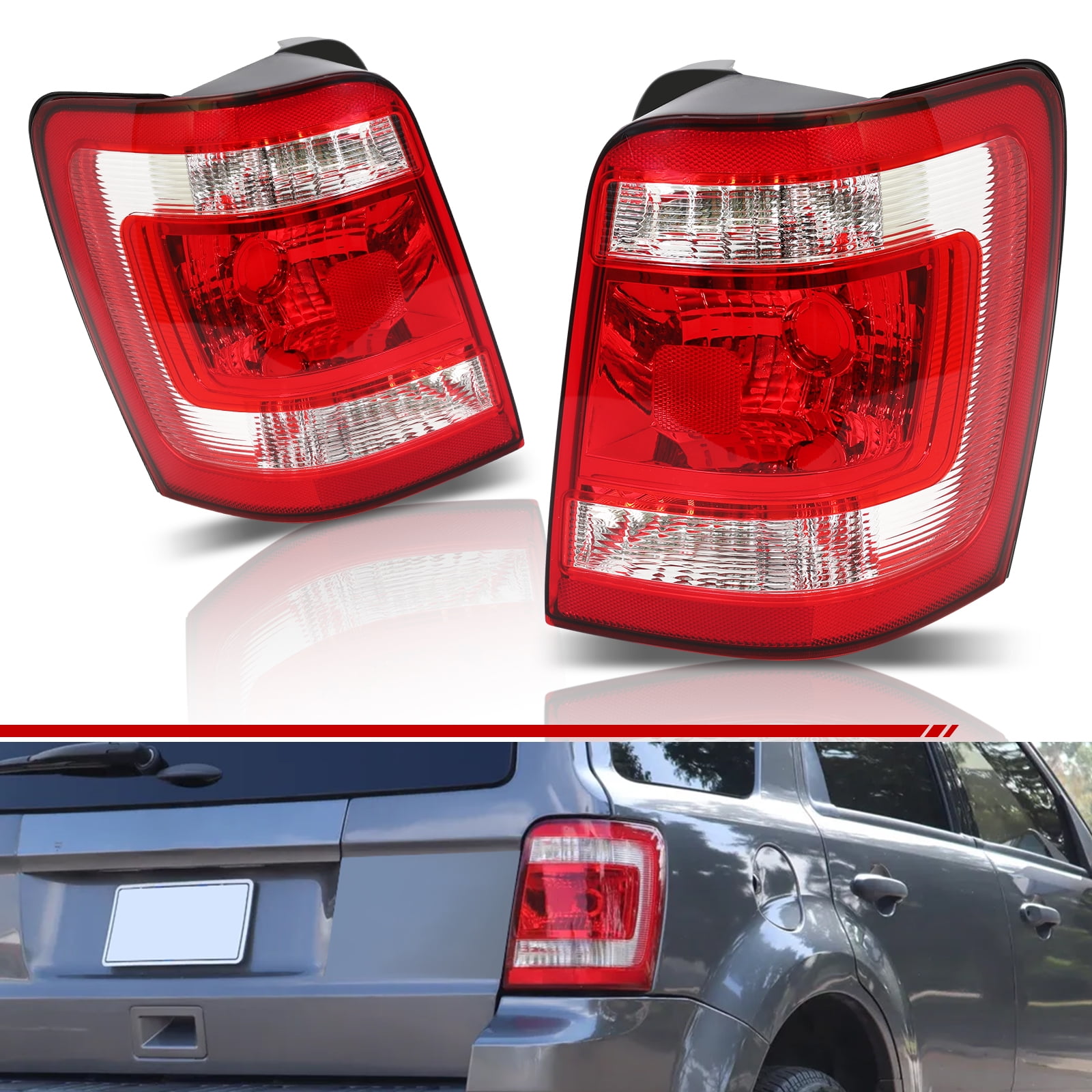 Rear Brake Lamps Tail Lights Fits For 2008-2012 Ford Escape Left ...
