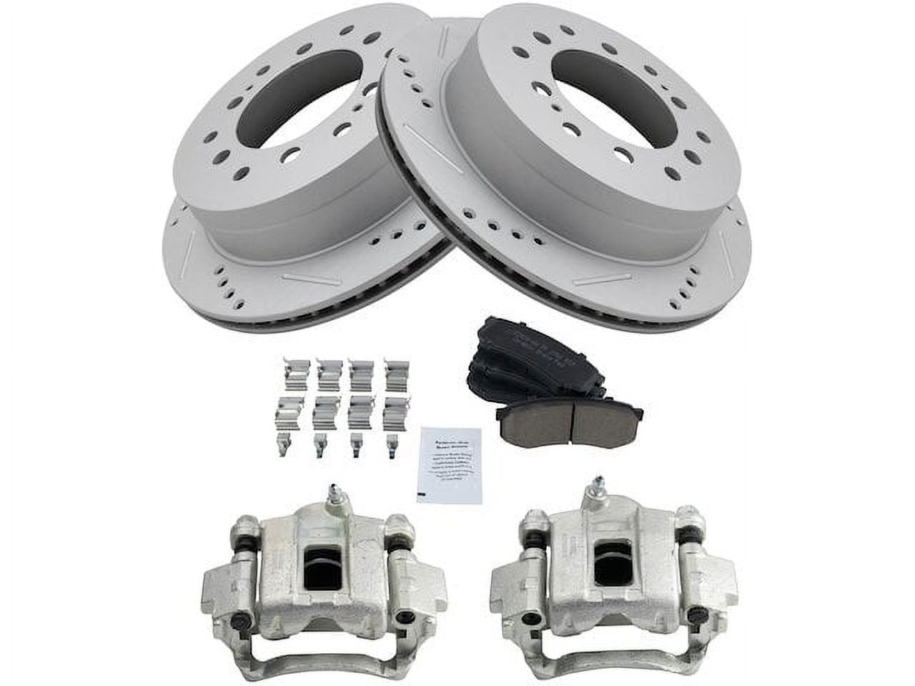 Rear Brake Pad Rotor and Caliper Set - Compatible with 2001 - 2007 ...