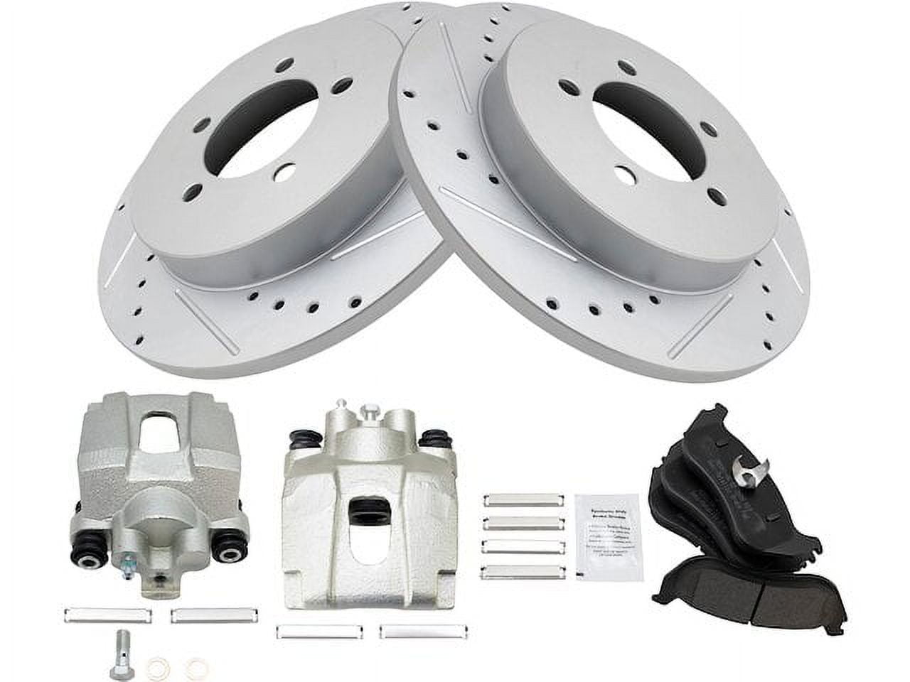 Rear Brake Pad Rotor and Caliper Set - Compatible with 2002 - 2005 Ford ...