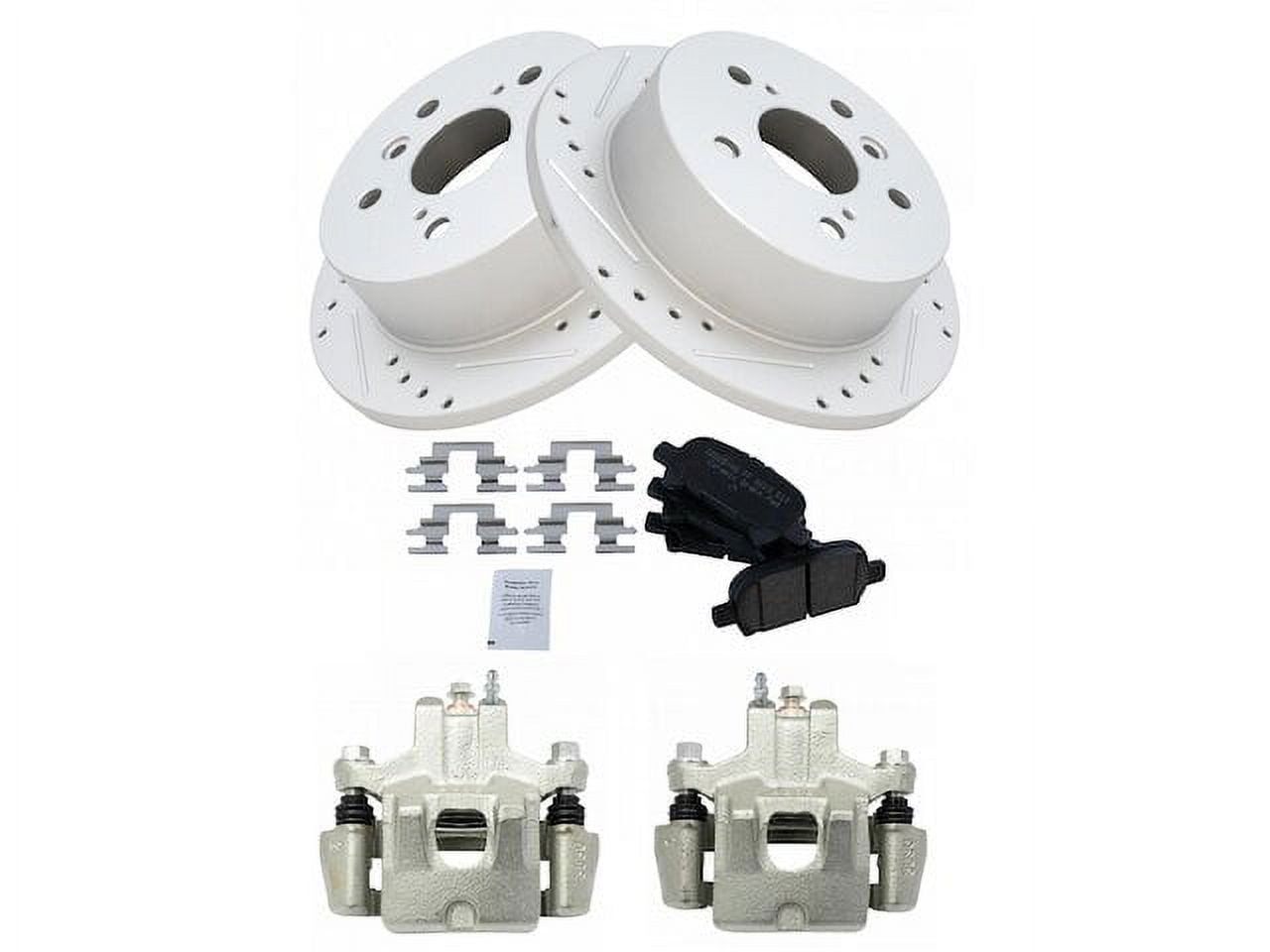 Rear Brake Pad Rotor and Caliper Set - Compatible with 2002 - 2006 ...