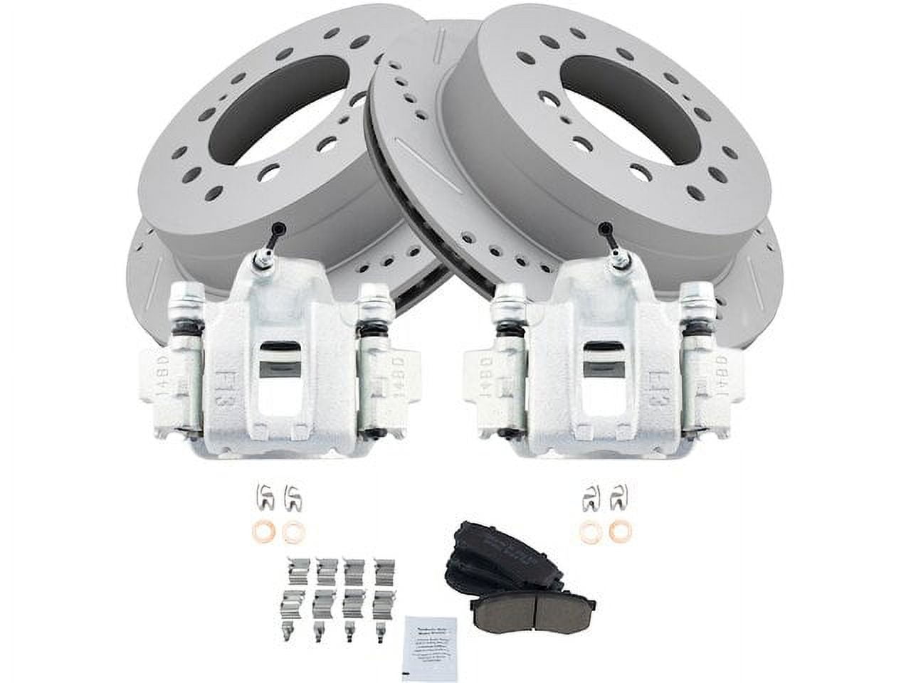 Rear Brake Pad Rotor and Caliper Set - Compatible with 2007 - 2009 ...