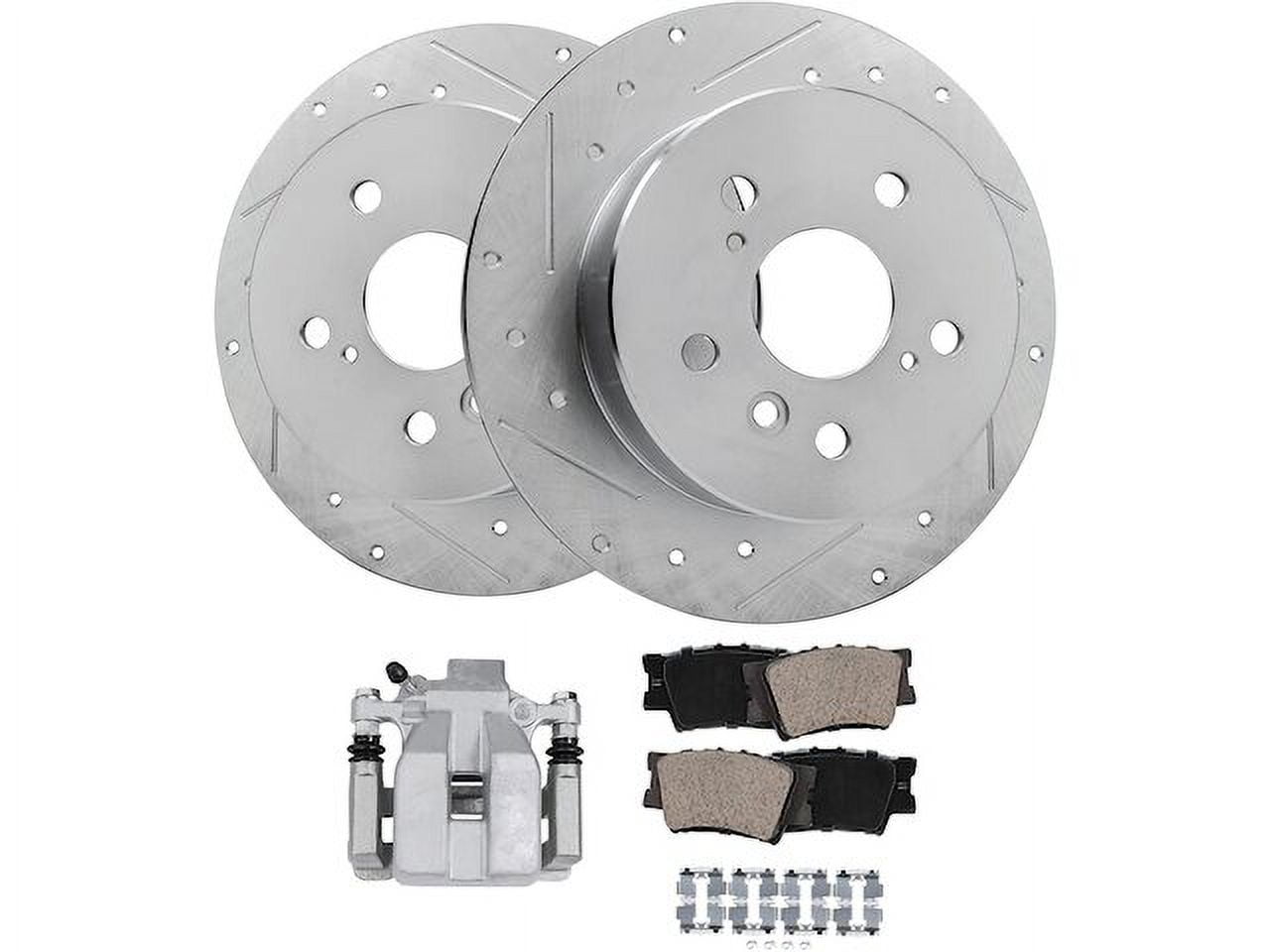 Rear Brake Pad Rotor and Caliper Set - Compatible with 2007 - 2011 ...
