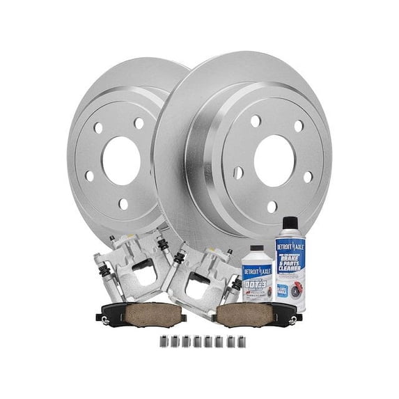 Rear Brake Pad Rotor and Caliper Set - Compatible with 2007 - 2017 Jeep ...