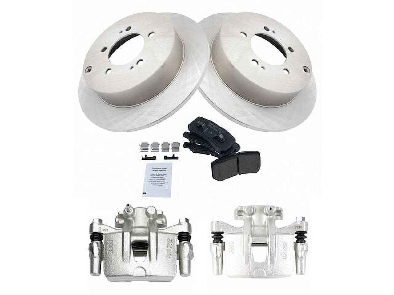 Rear Brake Pad Rotor and Caliper Set - Compatible with 2009 - 2011 ...