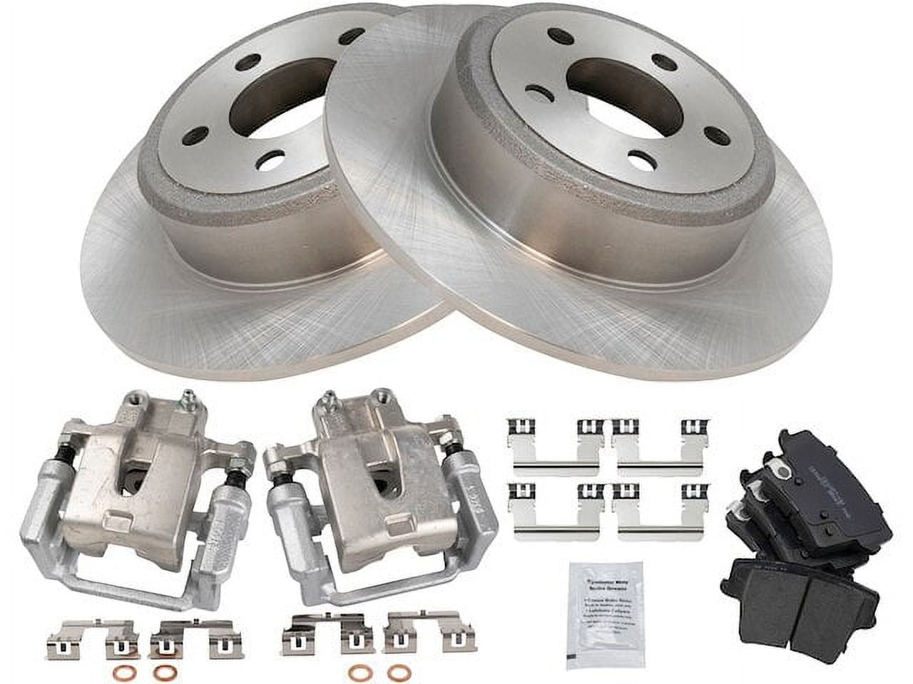 Rear Brake Pad Rotor and Caliper Set - Compatible with 2009 - 2016 ...