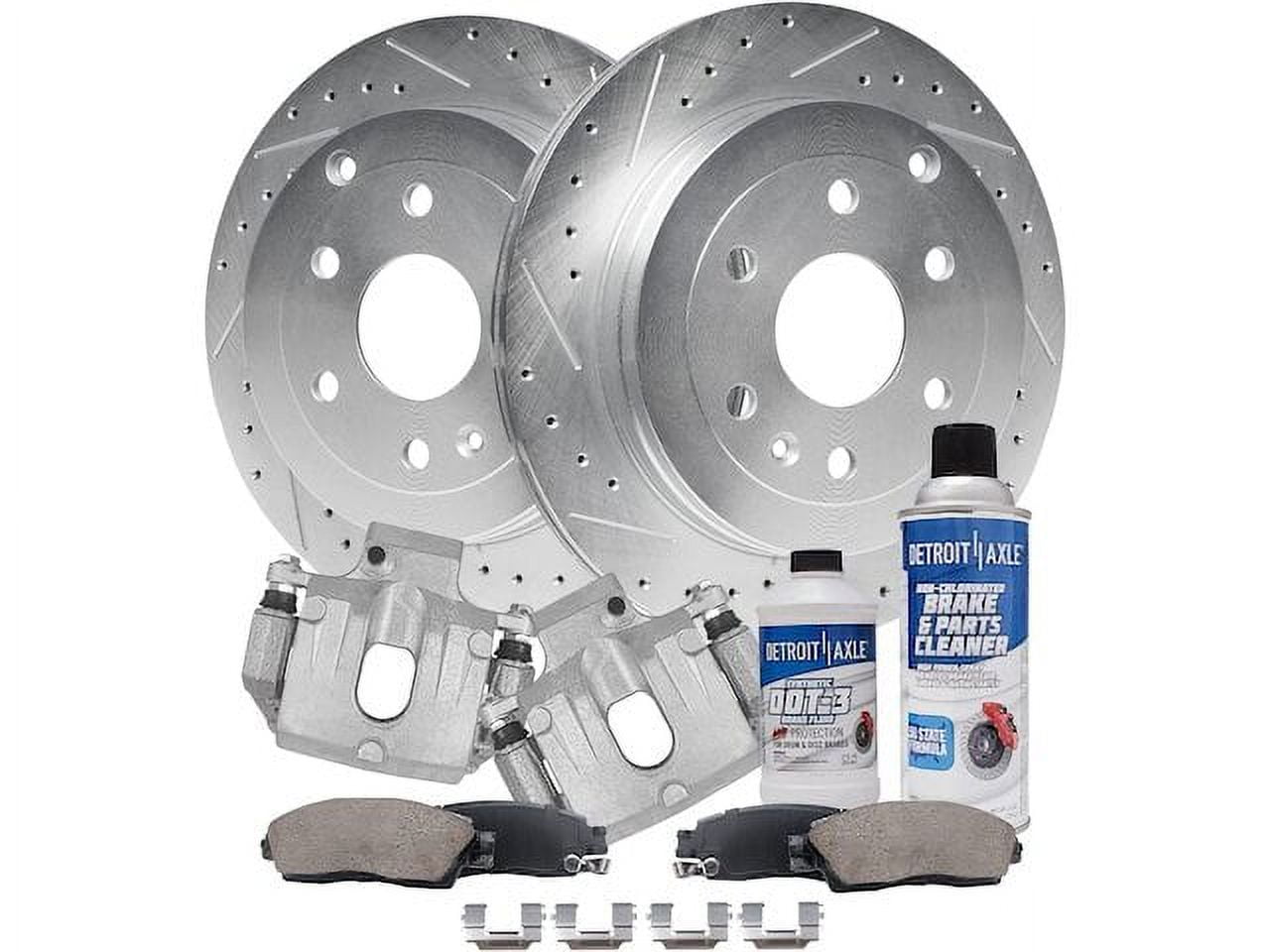 Rear Brake Pad Rotor and Caliper Set - Compatible with 2009 - 2017 ...