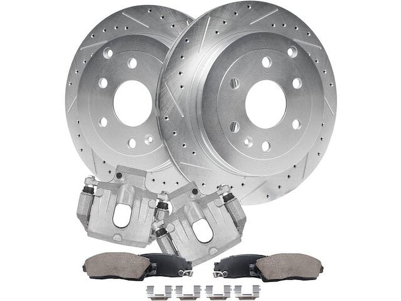 Rear Brake Pad Rotor and Caliper Set - Compatible with 2009 - 2017 ...