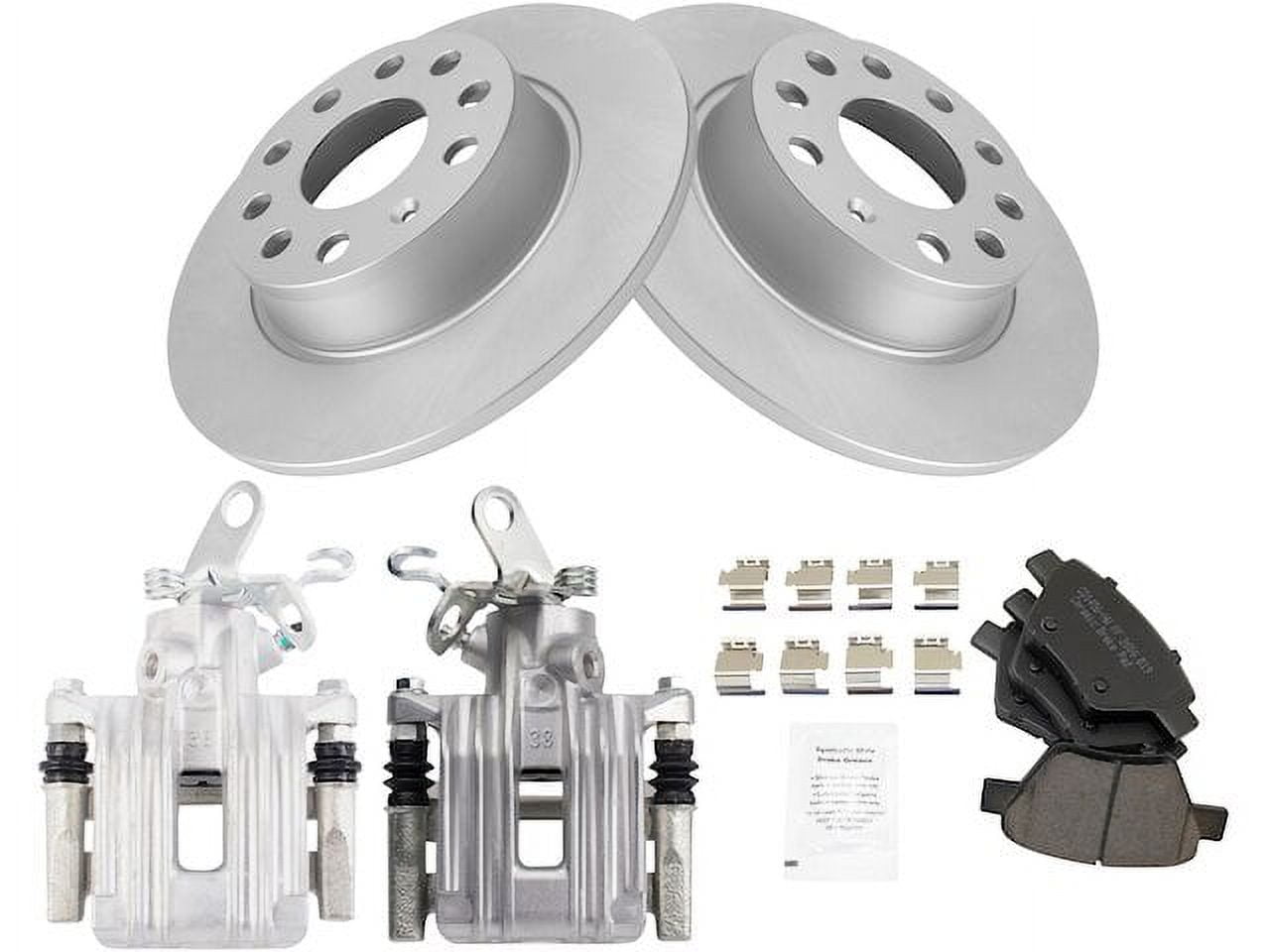 Rear Brake Pad Rotor and Caliper Set - Compatible with 2010 - 2014 ...